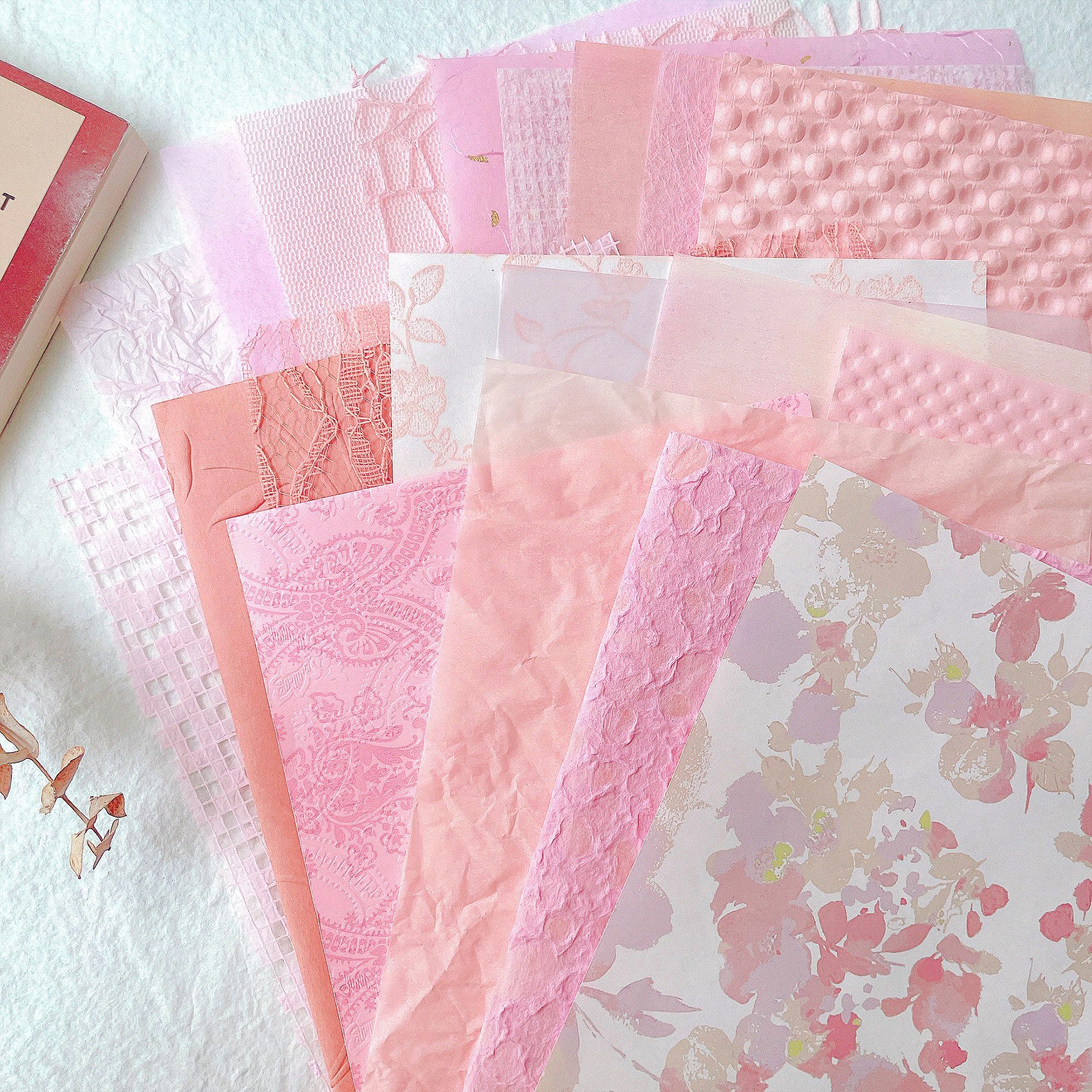 Amazon.com : Aromoty 20Pcs Handmade Scrapbook Paper Craft Textured ...