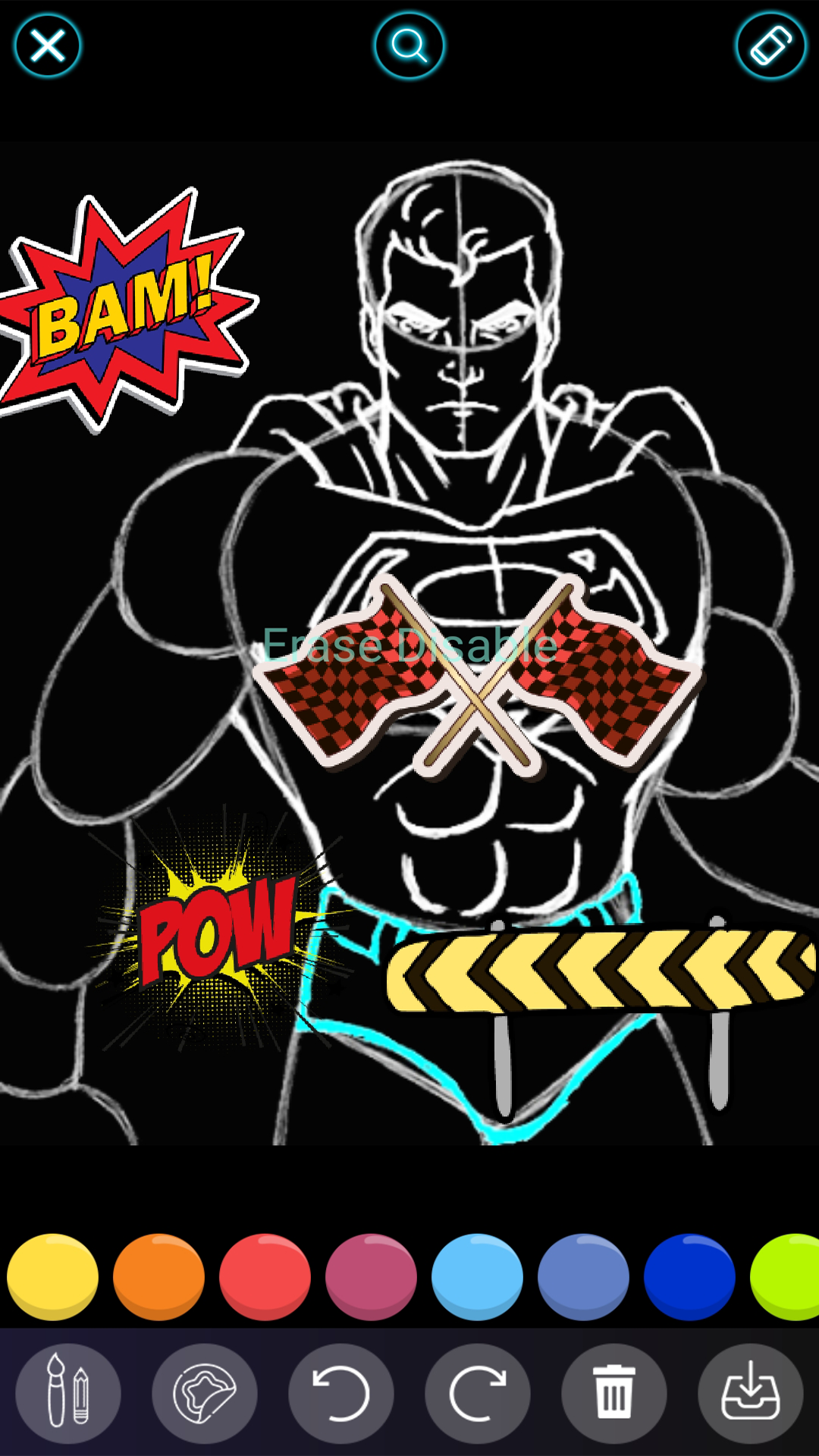 Draw Neon Super hero Coloring Book Glow - App on the Amazon Appstore
