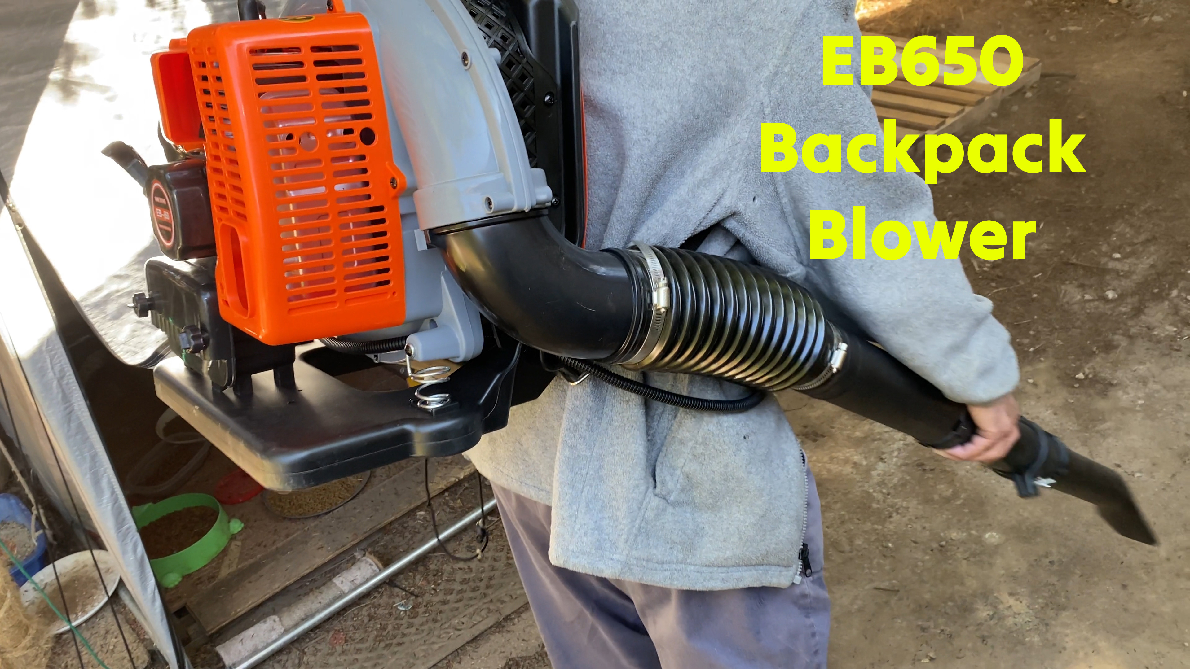 Watch EB-650 Backpack Leaf Blower Tested on Amazon Live