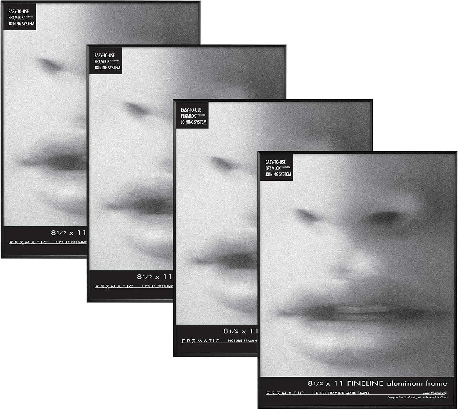 Amazon.com: MCS Framatic Fineline Aluminum Frame, Black, 8.5 x 11 in, 4 ...