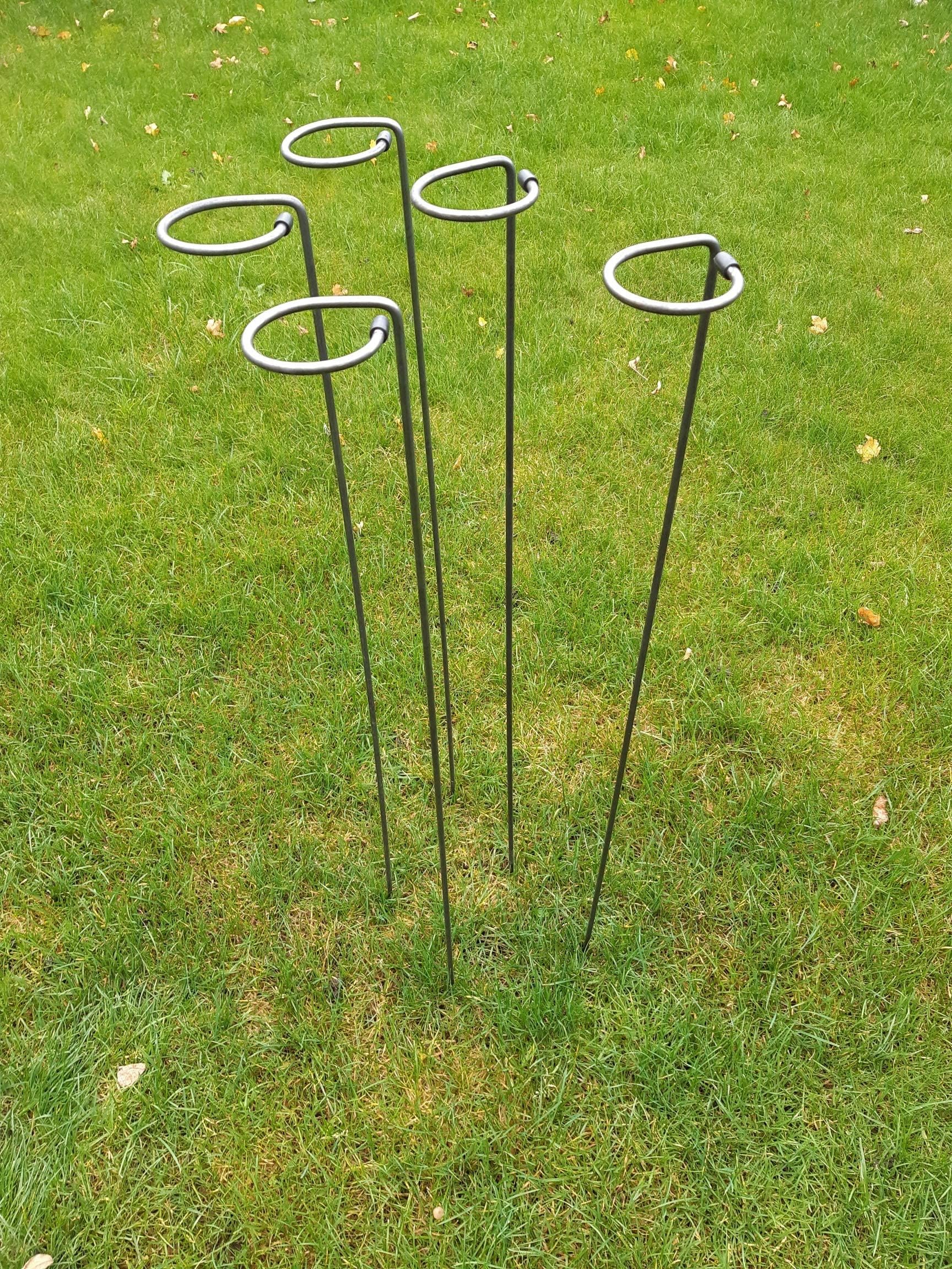 Metal Plant Supports Loop Stakes 5 pack 80cm, 100cm or 130cm tall ...