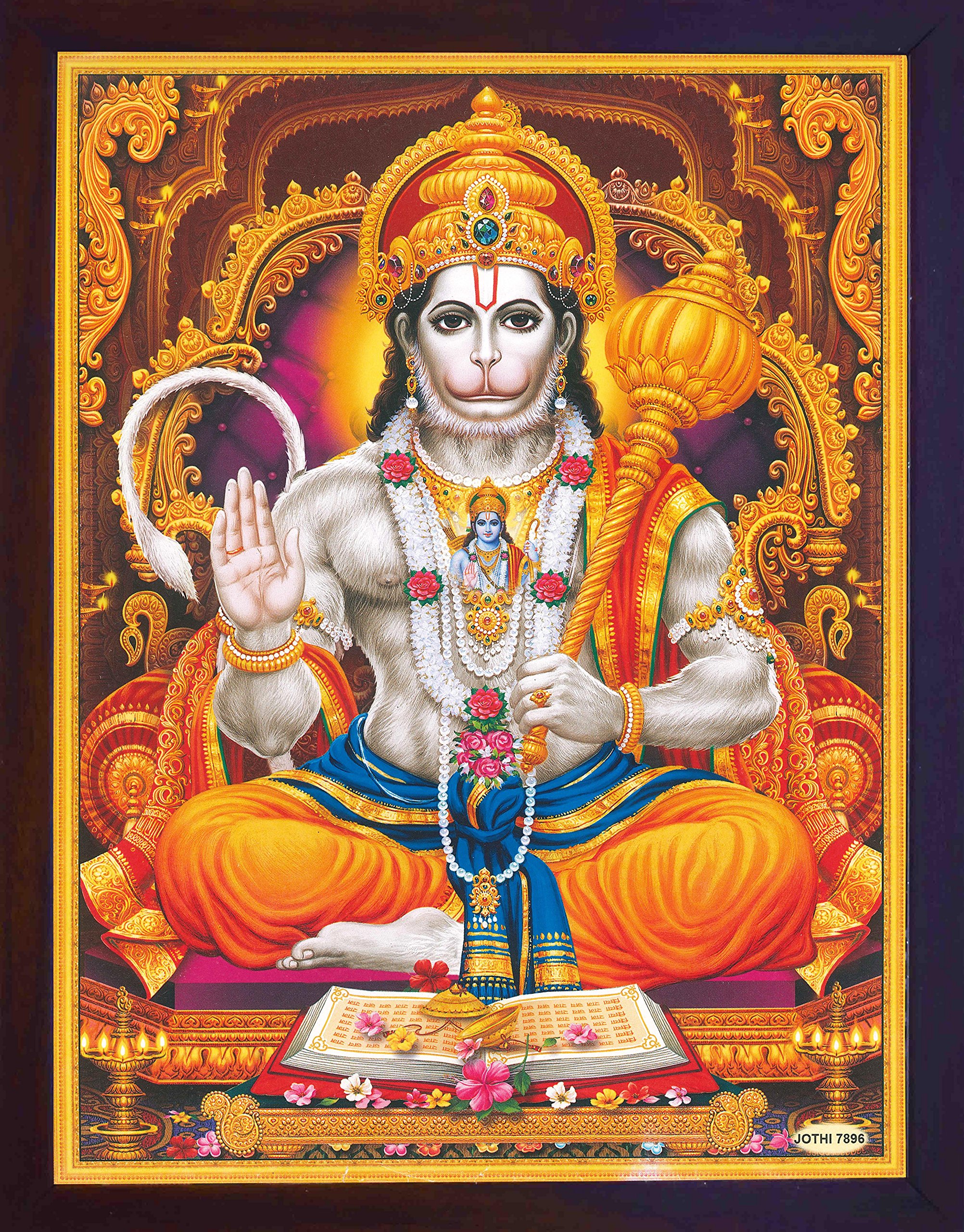 Handicraft Store Hanuman Holding Gada Mace And Giving Blessings Lord ...