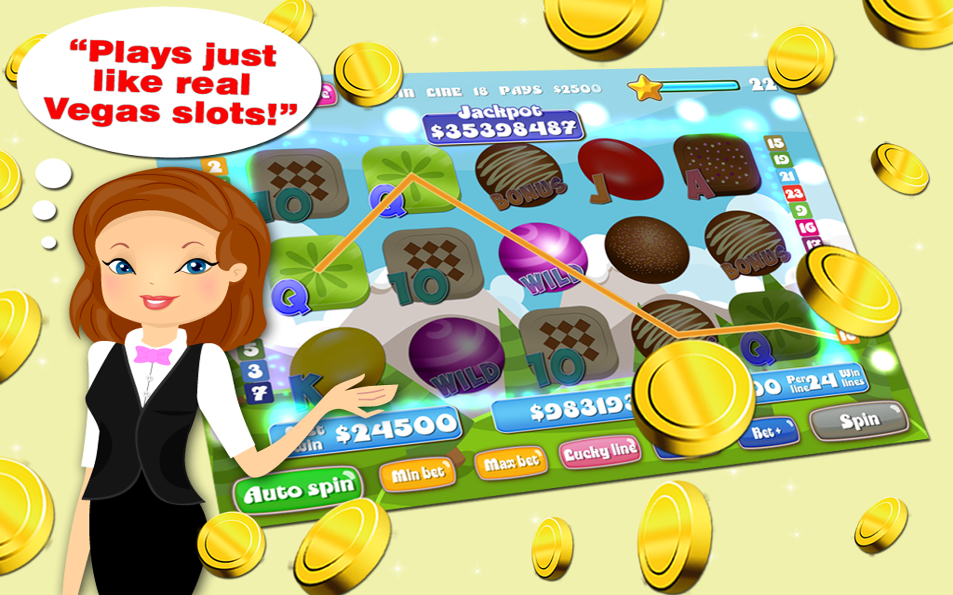 Candy Swipe Slots - The ultimate match 3 slots casino game - by Fatleg ...