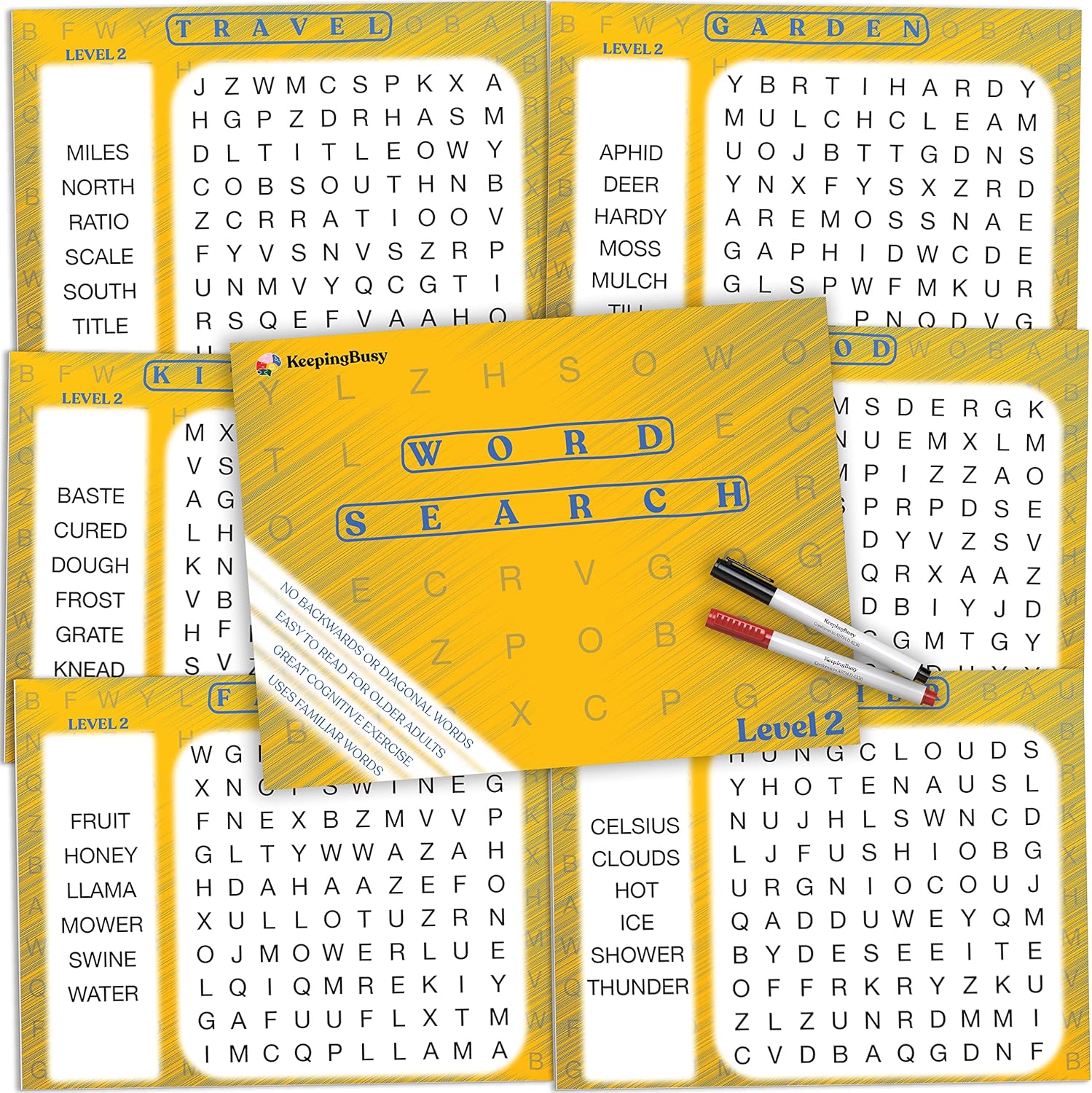 Amazon.com: Keeping Busy Reusable Word Search for Seniors with Dementia ...