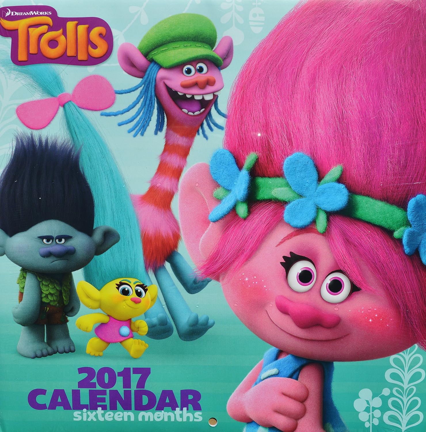 Amazon.com: 16-Month 2017 Dreamworks' Trolls Wall Calendar : Office ...