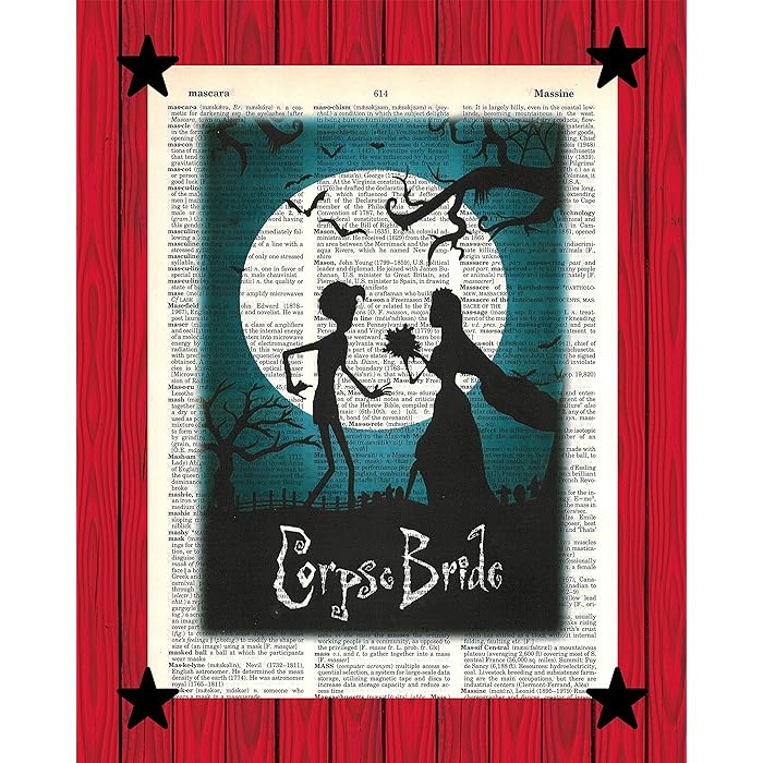 Buy Corpse Bride Victor and Emily Wall Art Tim Burton Movie Wall Decor ...