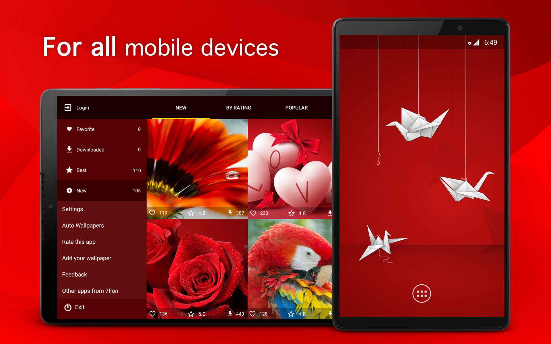 Red Wallpapers and Backgrounds apps 4k - App on the Amazon Appstore