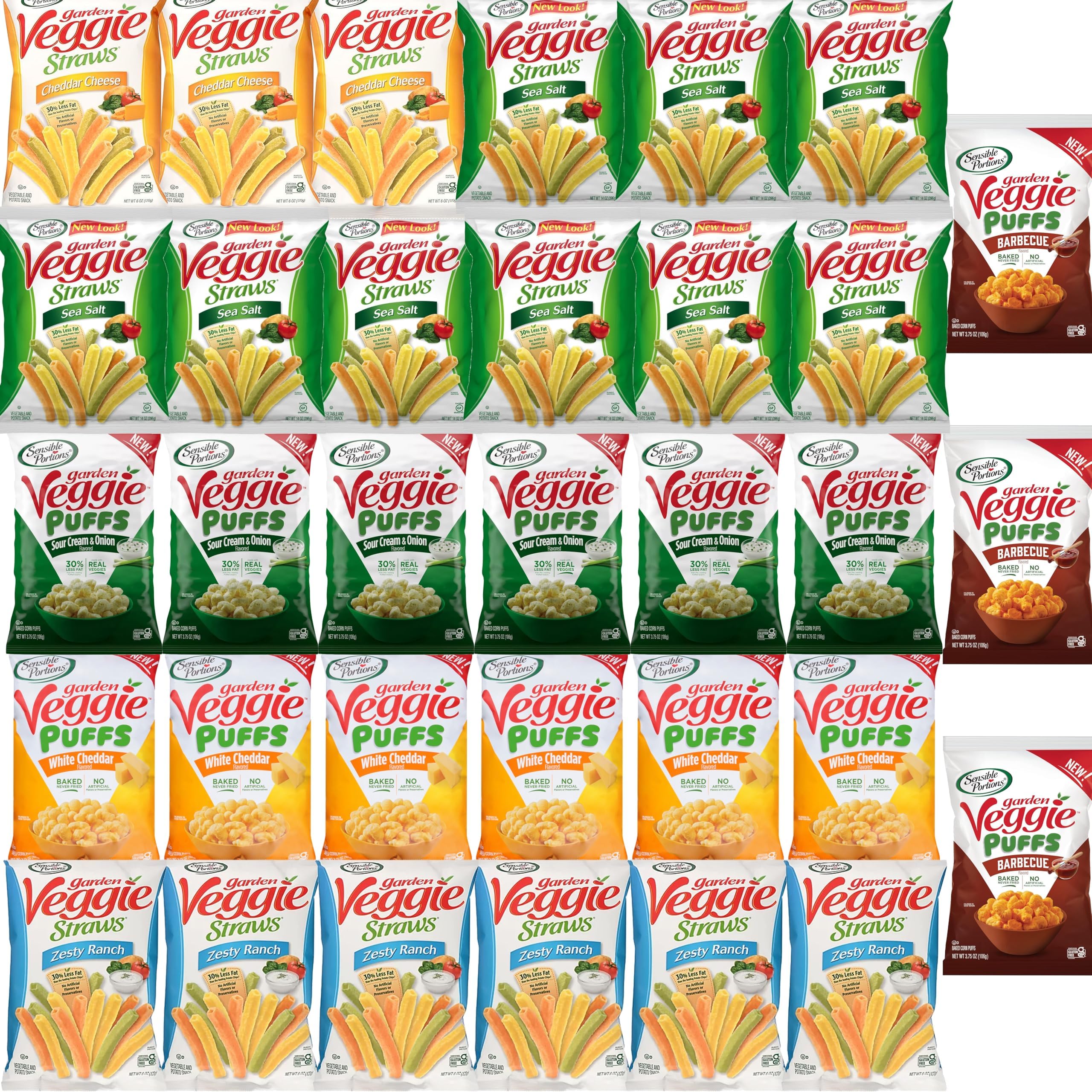 Amazon.com : Sensible Portions Veggie Puffs, White Cheddar Flavor ...