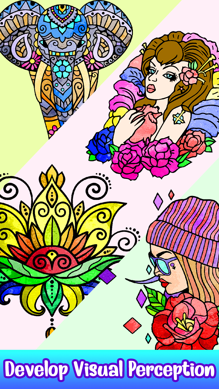 Watercolor Paint by Number Book - Adult Coloring Book Pages - App on ...