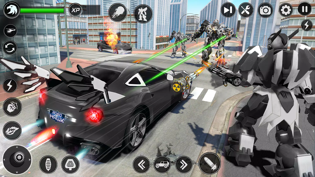 Real Flying Hawk Robot Transform Car Simulator Game - Robot ...