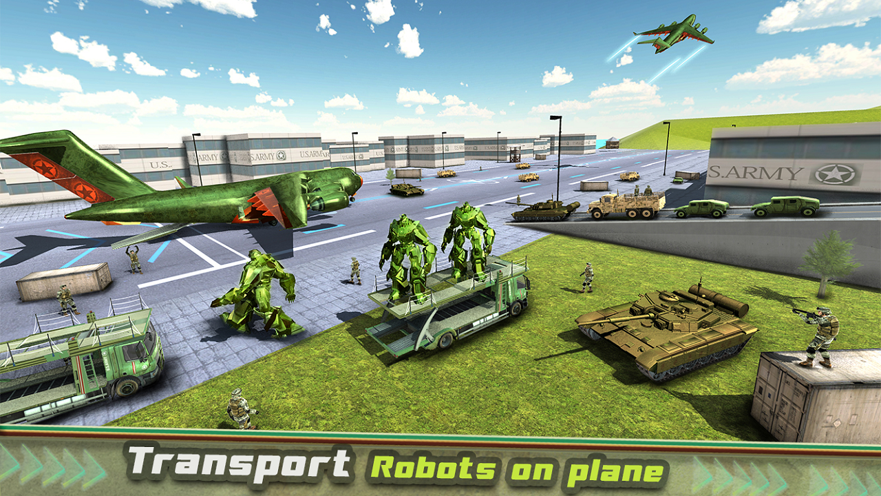 US Army Transport Game - Robot Transformation Tank & Army Plane - App ...