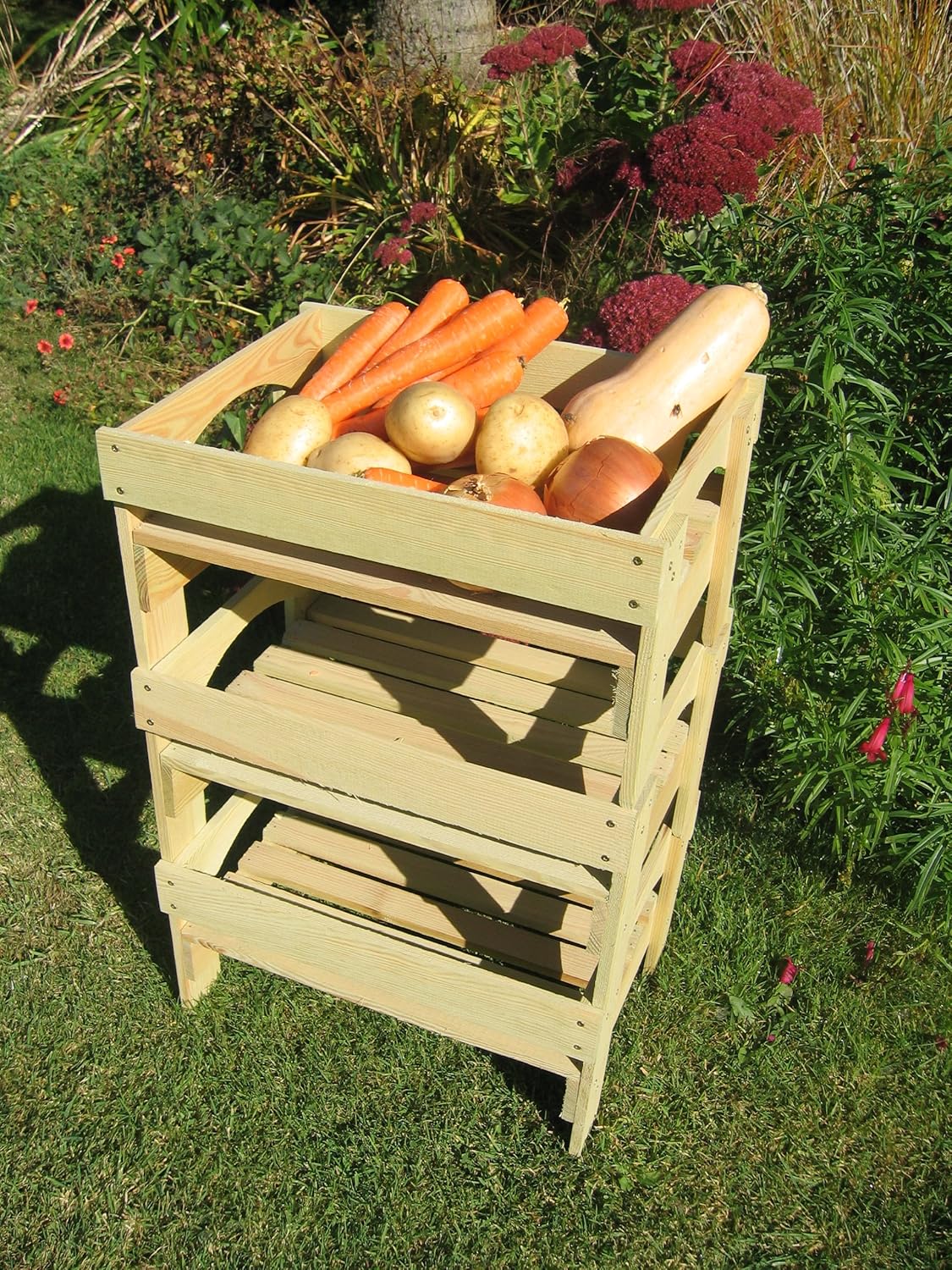 Wooden Vegetable storage rack : Amazon.co.uk: Home & Kitchen