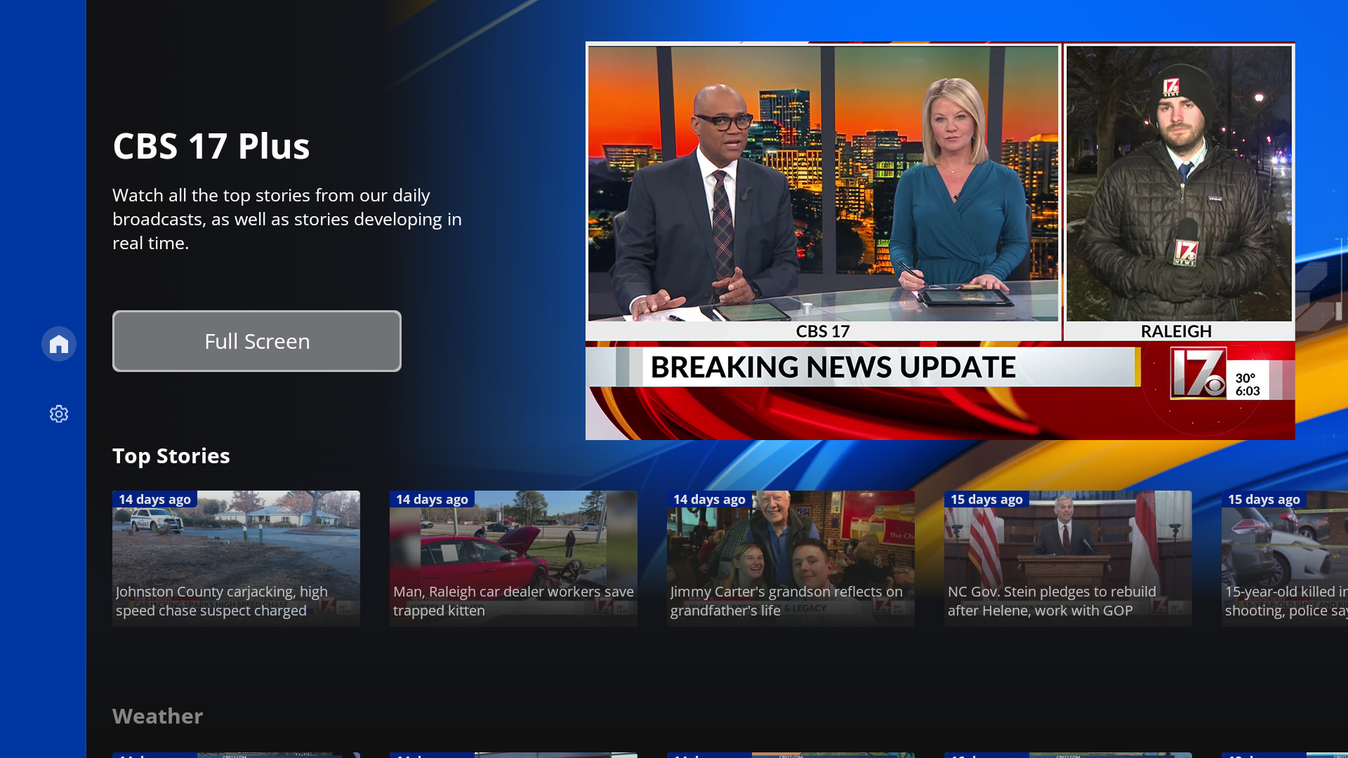 CBS 17 Plus WNCN Raleigh News Weather & Sports - App on Amazon Appstore