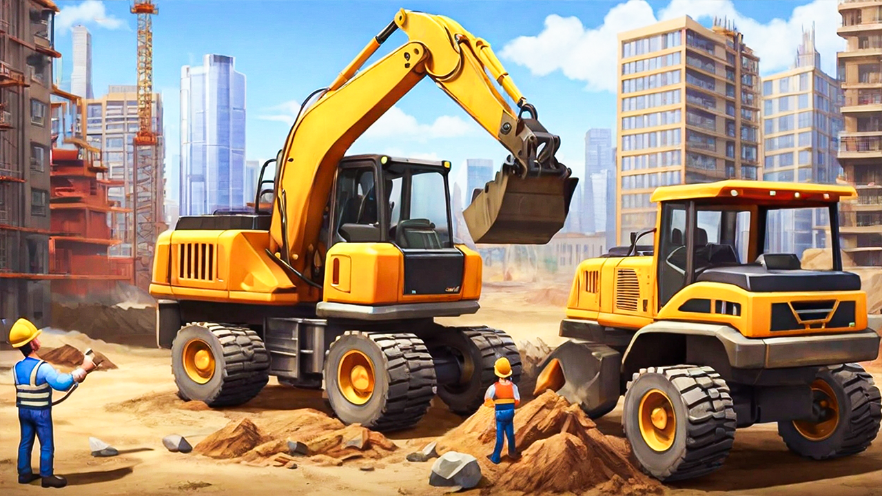 Real City Construction with Forklift Simulator Game 3D:Amazon.com ...