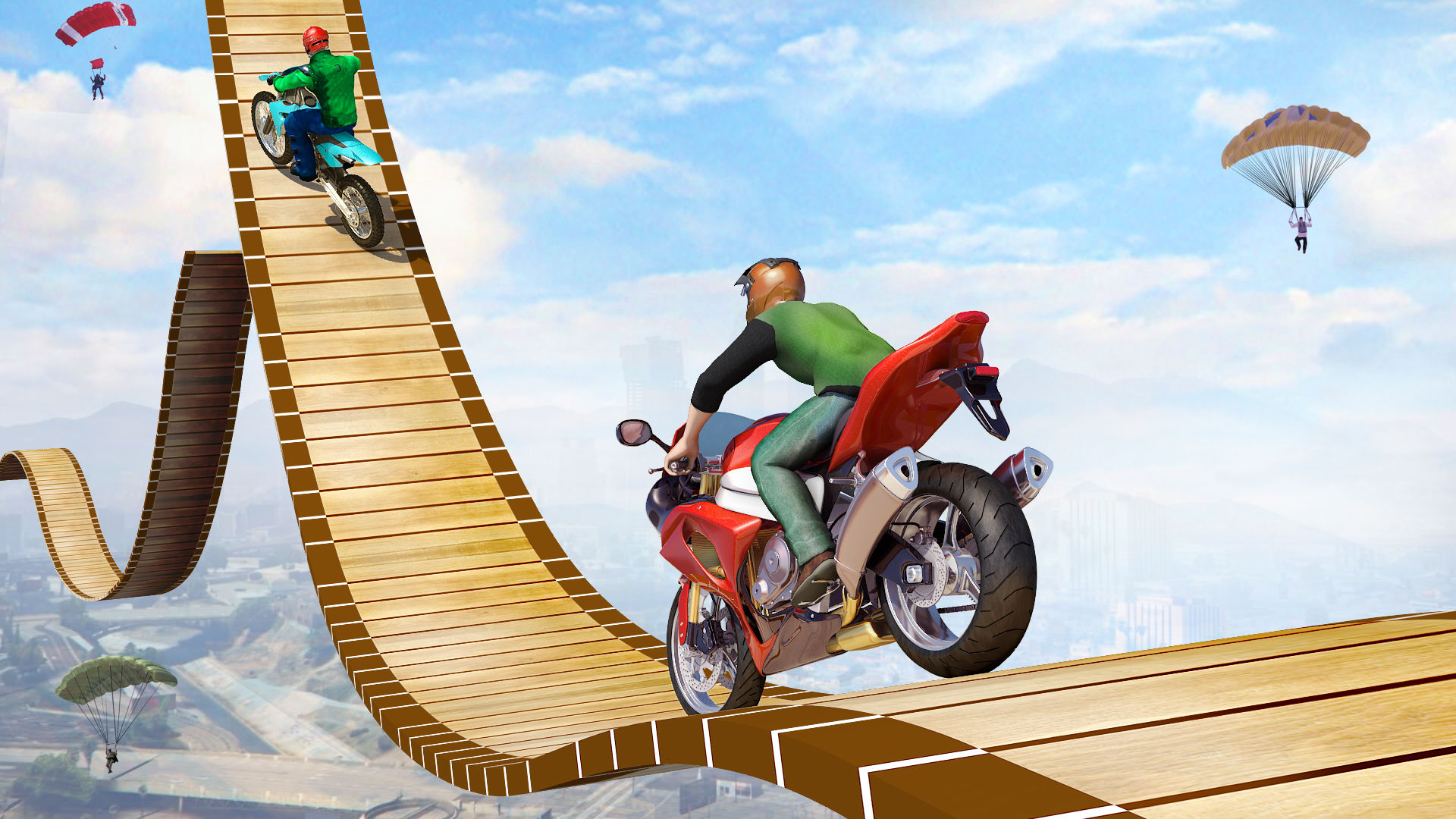 Impossible Mega Ramp Moto Super Bike Racing: Superhero 3D Bike Games ...
