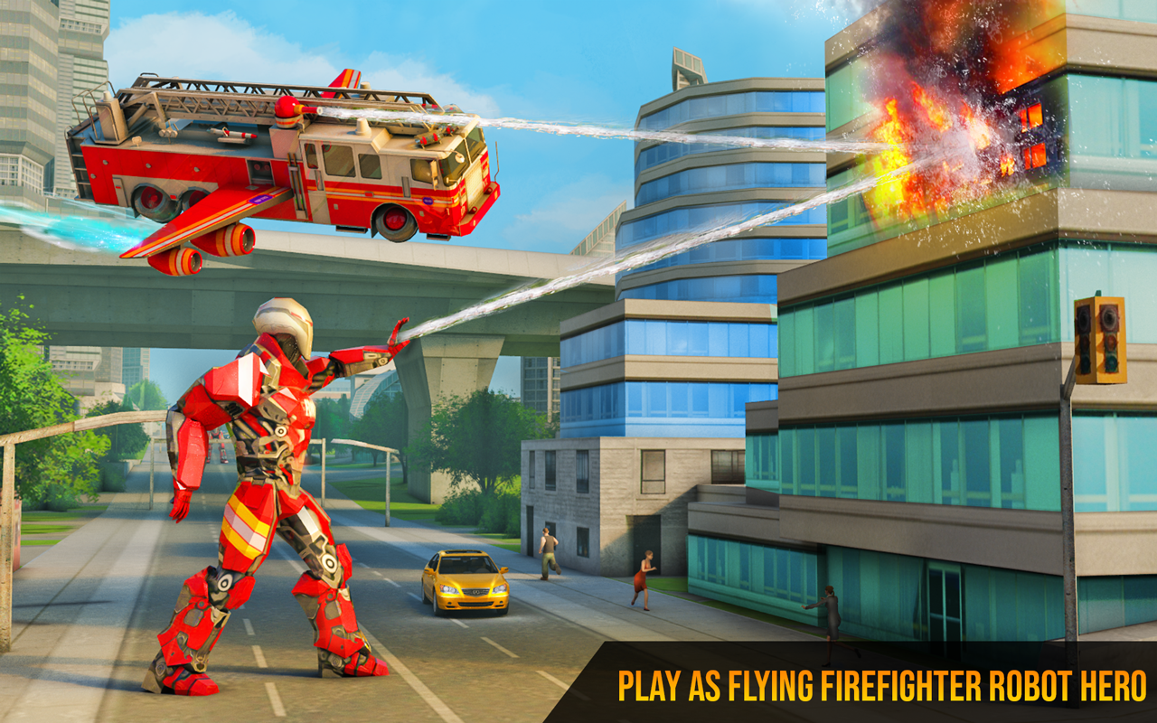 Flying Firefighter Truck Transform Robot Games - App on Amazon Appstore
