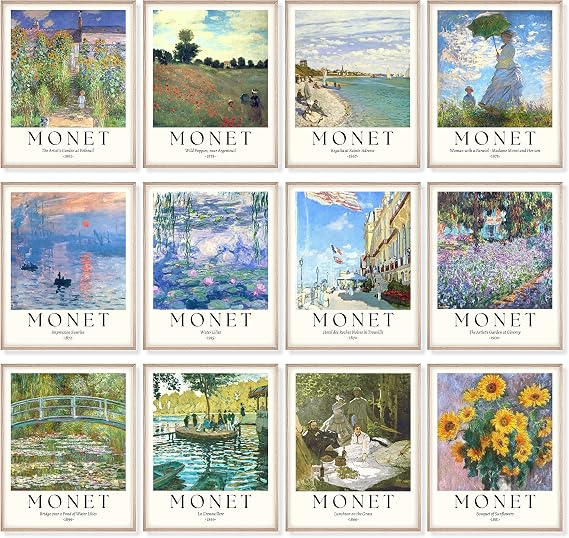 Amazon.com: 97 Decor Monet Poster - Monet Prints for Wall Decor, Monet ...