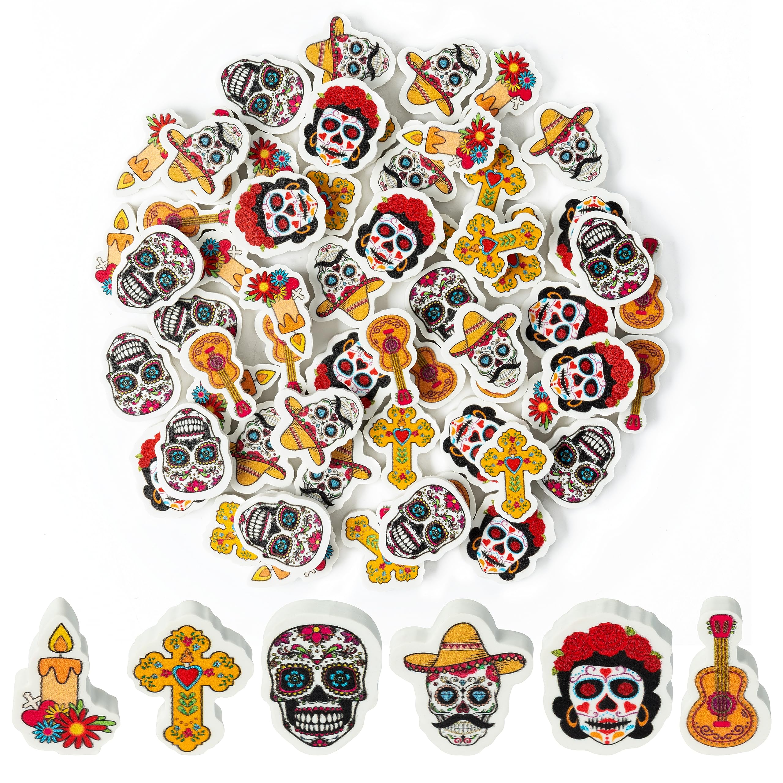 Amazon.com : DGjianfei 60pcs Mexican Fiesta Day of The Dead Mini ...