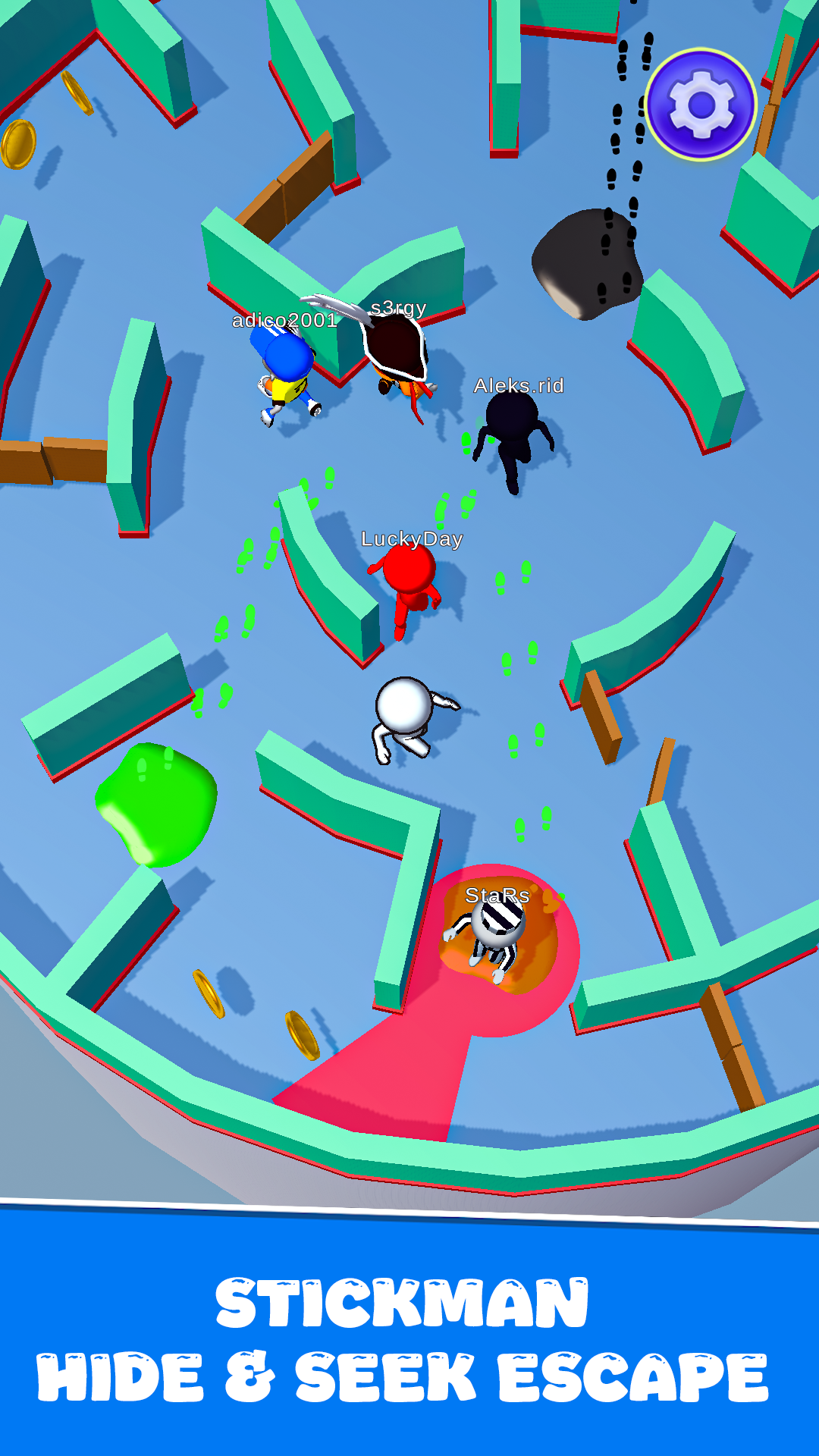 Stickman Hide & Seek Escape 3D: Monster Maze Adventure Game - Solve ...