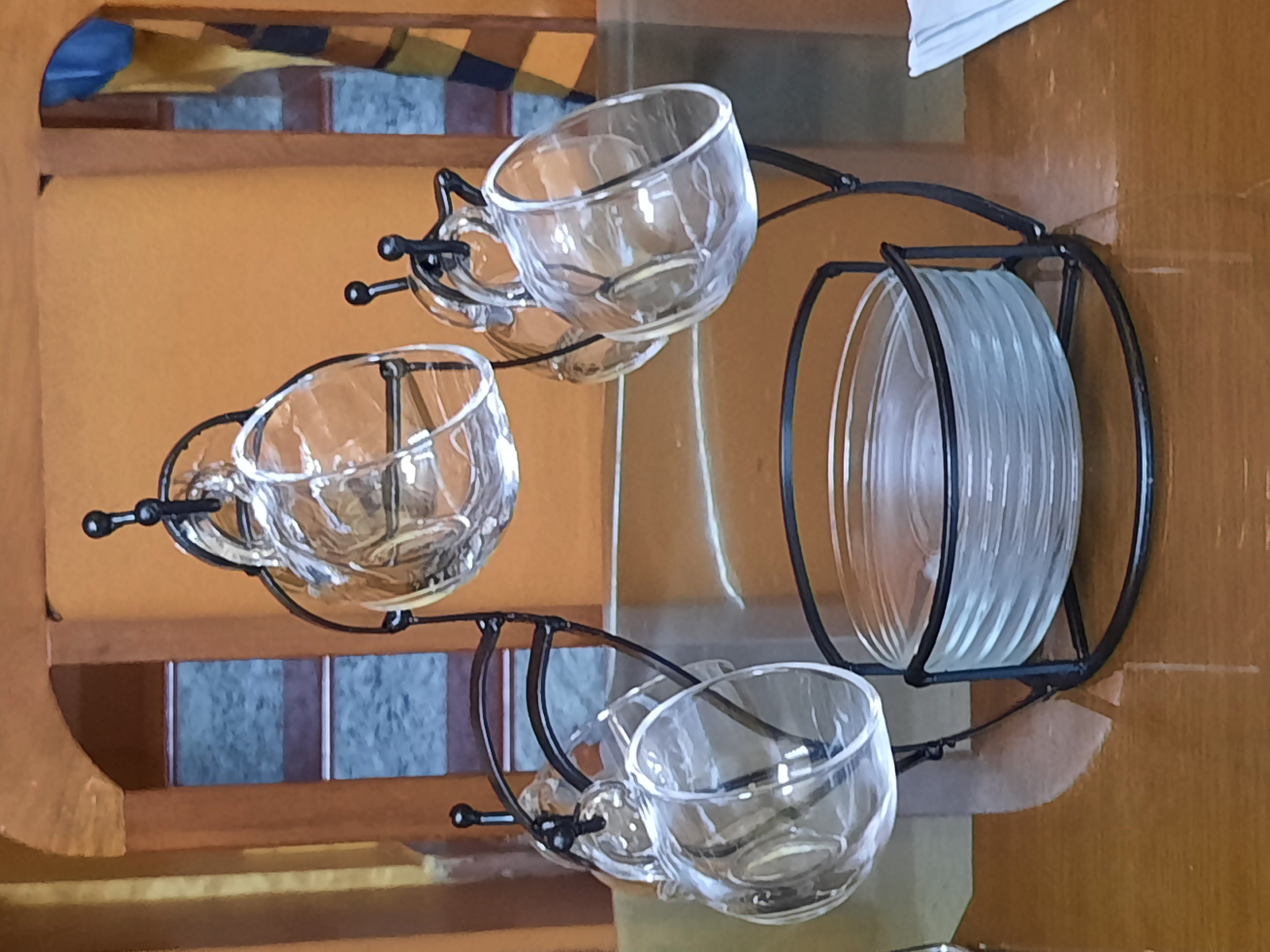 Buy Mahi Enterprise? Clear Classic Glass Tea & Coffee Cup and Saucer ...