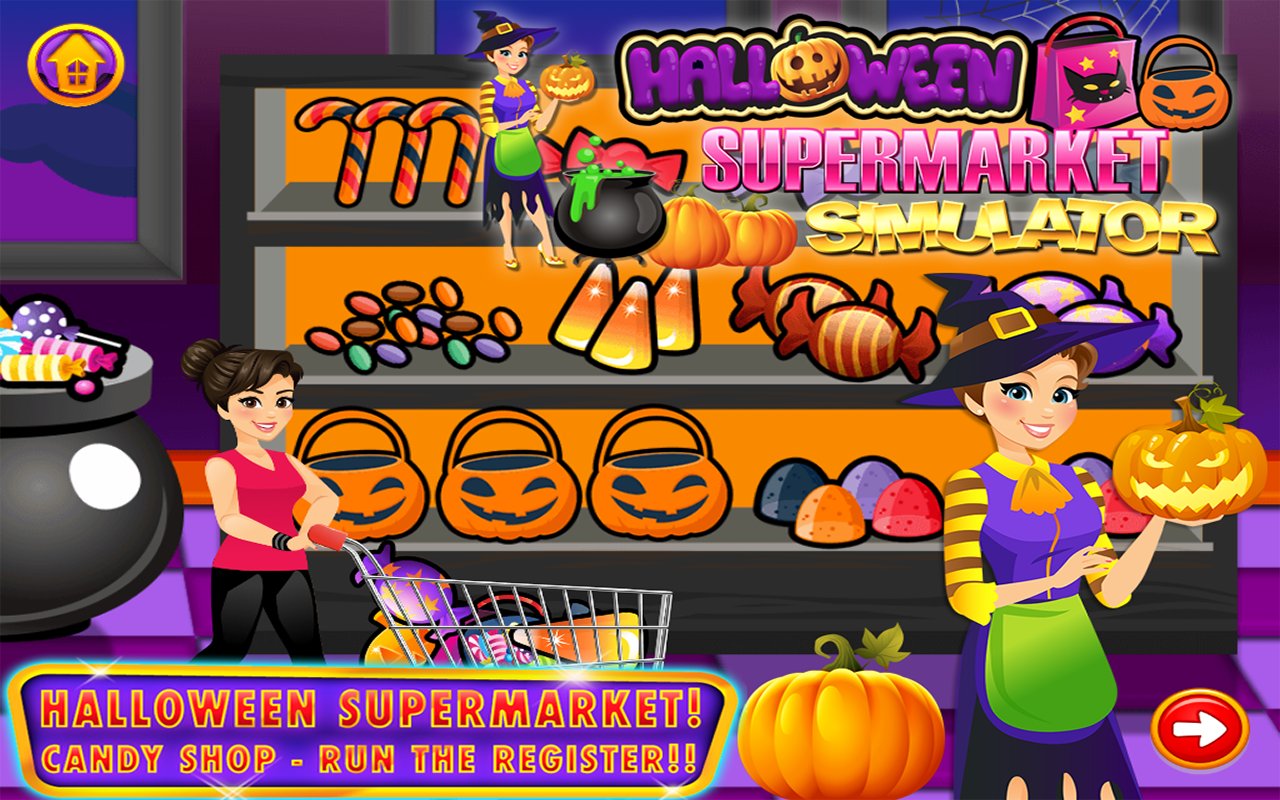 Supermarket Halloween Simulator - Kids Grocery Store & Cash Register ...