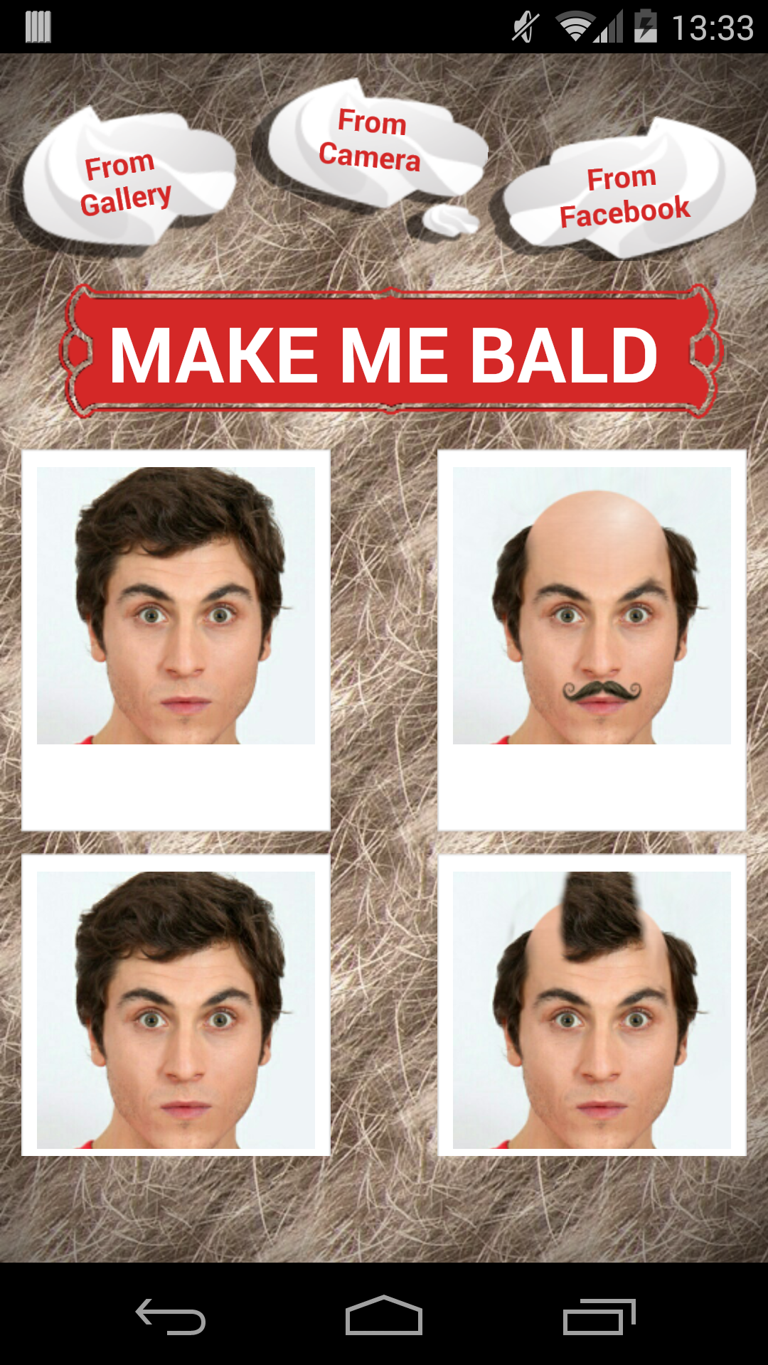 Aplicación Make Me Bald en Amazon Appstore