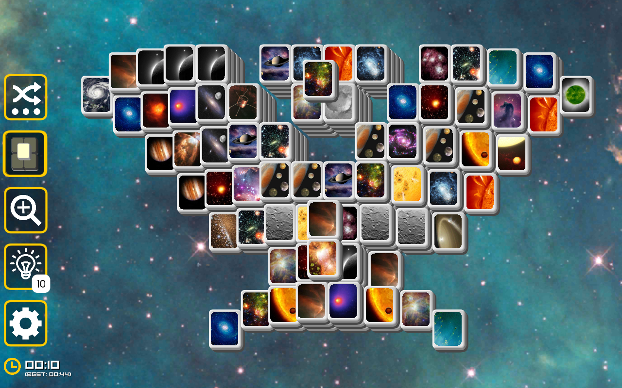 Mahjong Galaxy Space - Solitaire Mahjongg Game with astronomy images ...