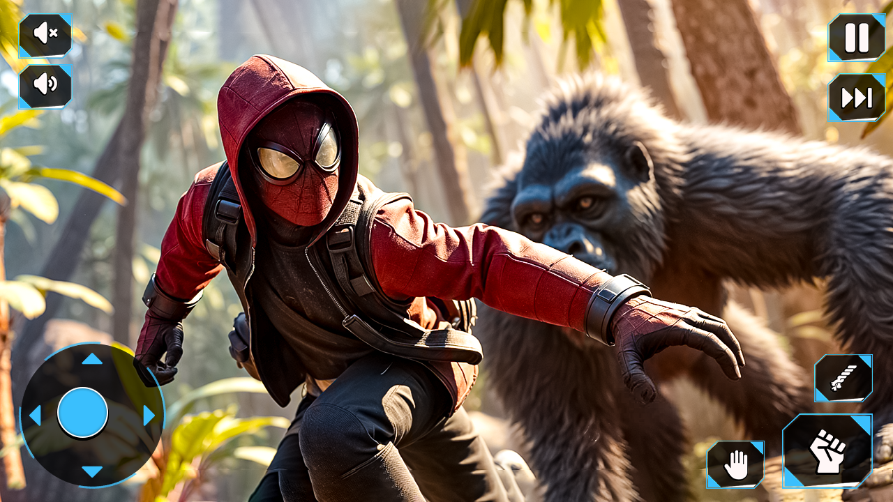 Real Flying Spider Hero Ultimate Jungle Rope Shooting: Wild Rope ...