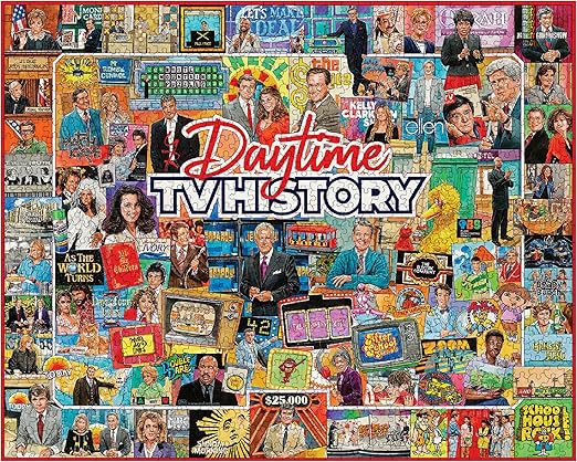 Amazon.com: White Mountain Daytime TV History Puzzle 1000 Piece Retro ...