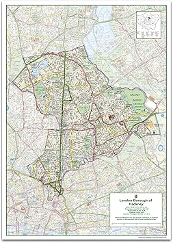 London Borough Map - Hackney - Size A0-84.1 x 118.9cm - Paper Laminated ...