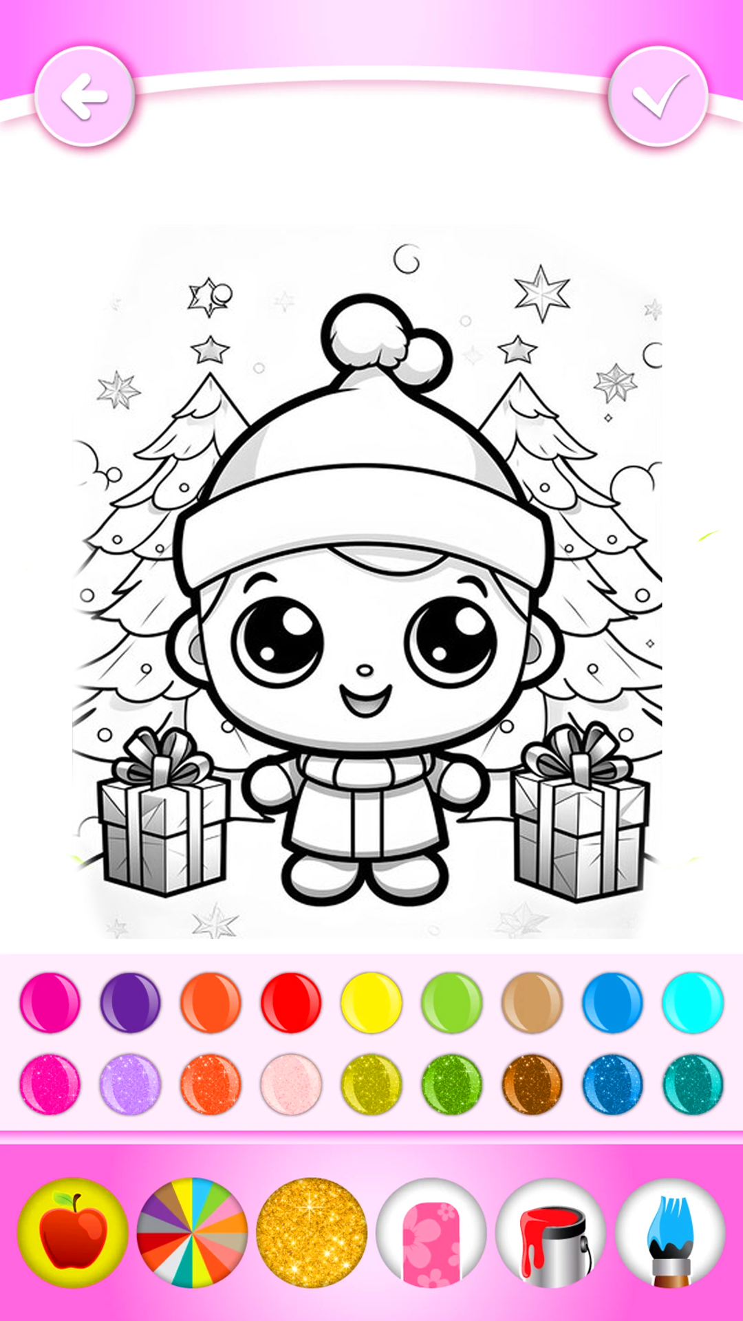 Adorable Kawaii & Chibi Christmas Coloring Book, Christmas Education ...
