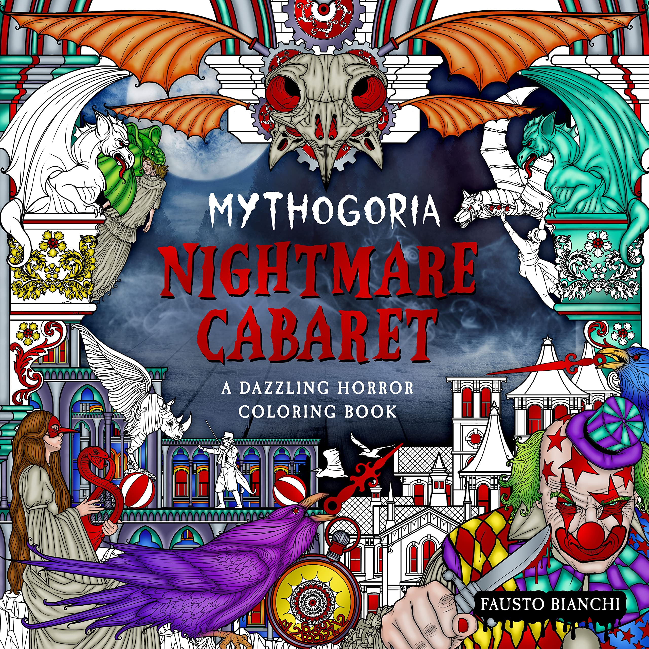 Amazon.com: Mythogoria: Nightmare Cabaret: A Dazzling Horror Coloring ...