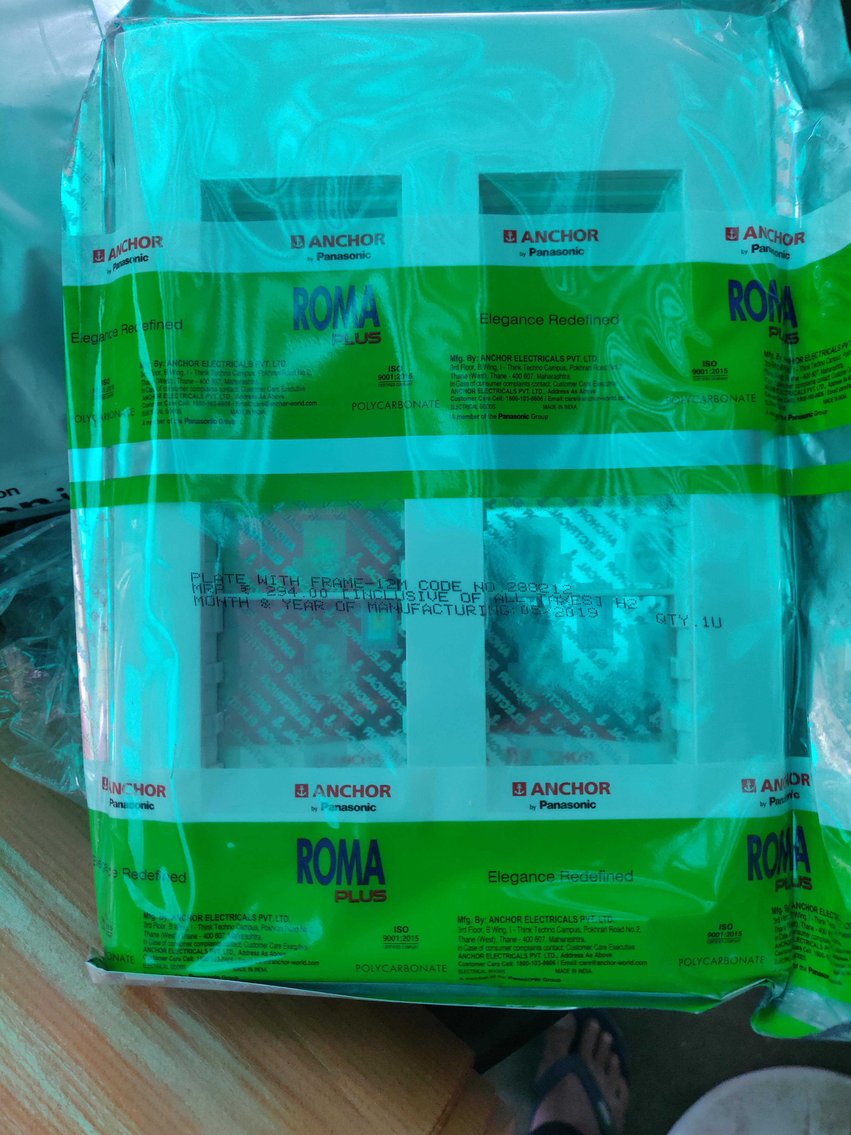 Anchor by Panasonic Roma Plus Modular Polycarbonate 12m Plate (White ...