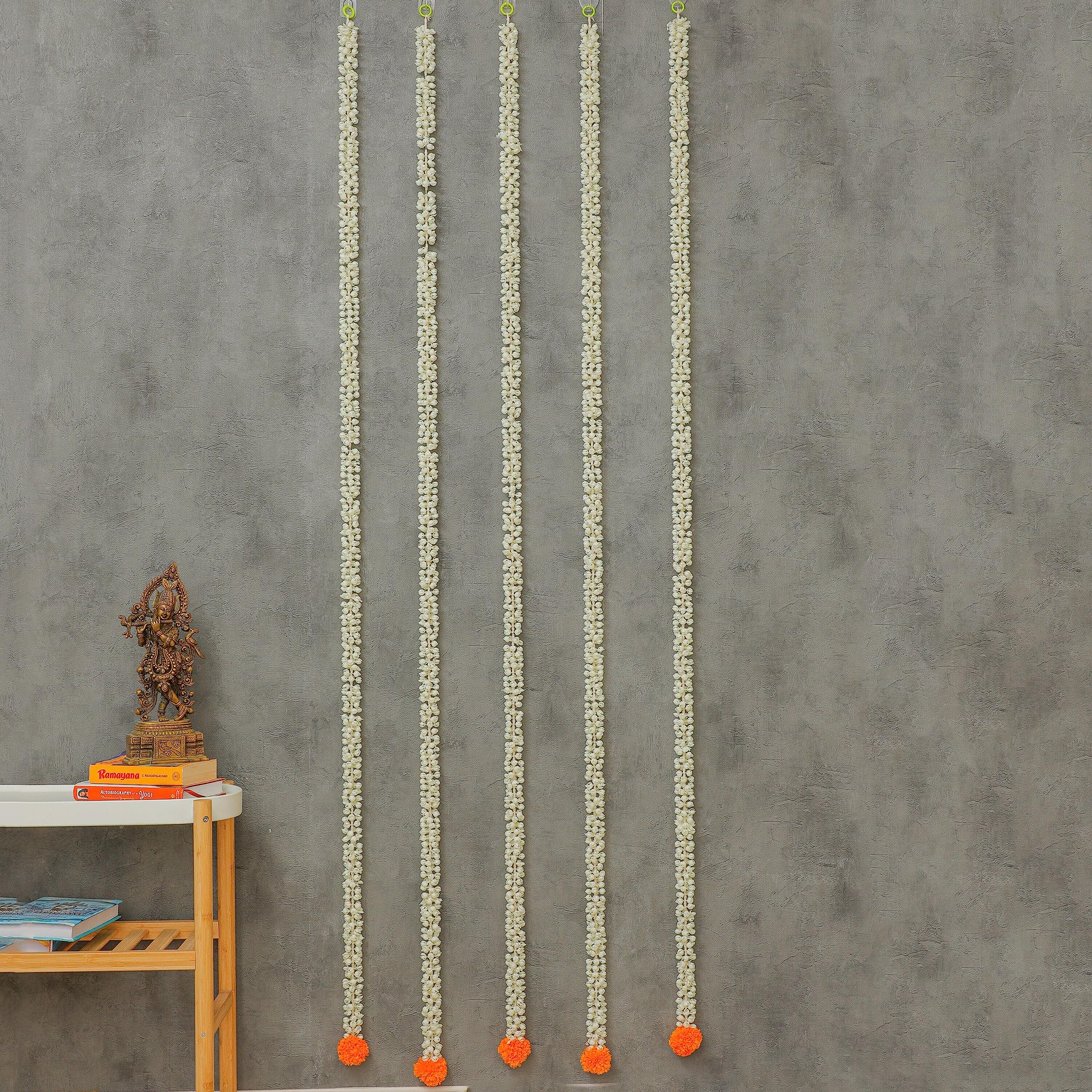Amazon.com: Mogra Hanging Garland - Artificial Flower Garlands ...