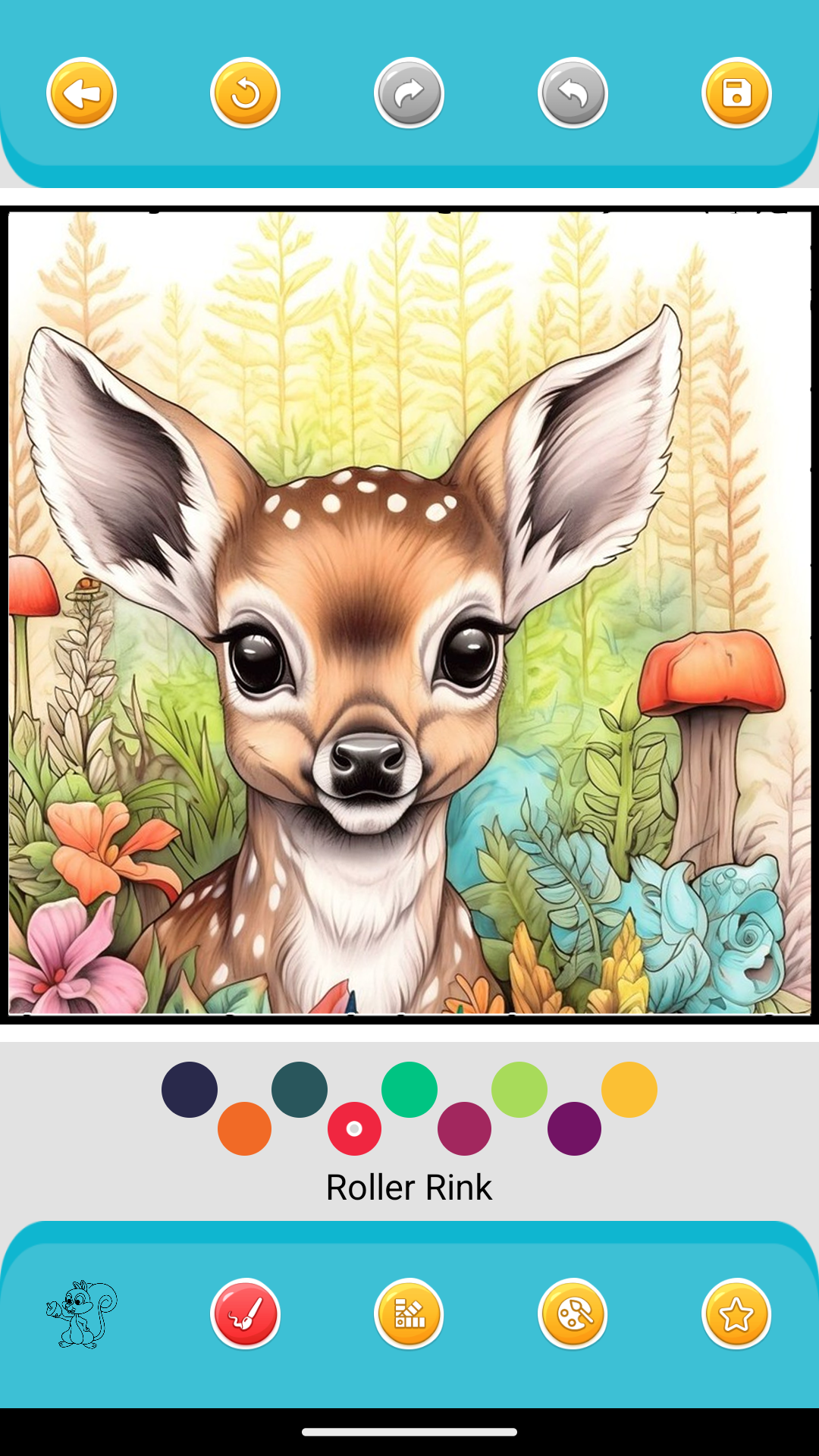 Cute Baby Forest Animals Coloring Page Book, Adults + Kids : Coloring ...