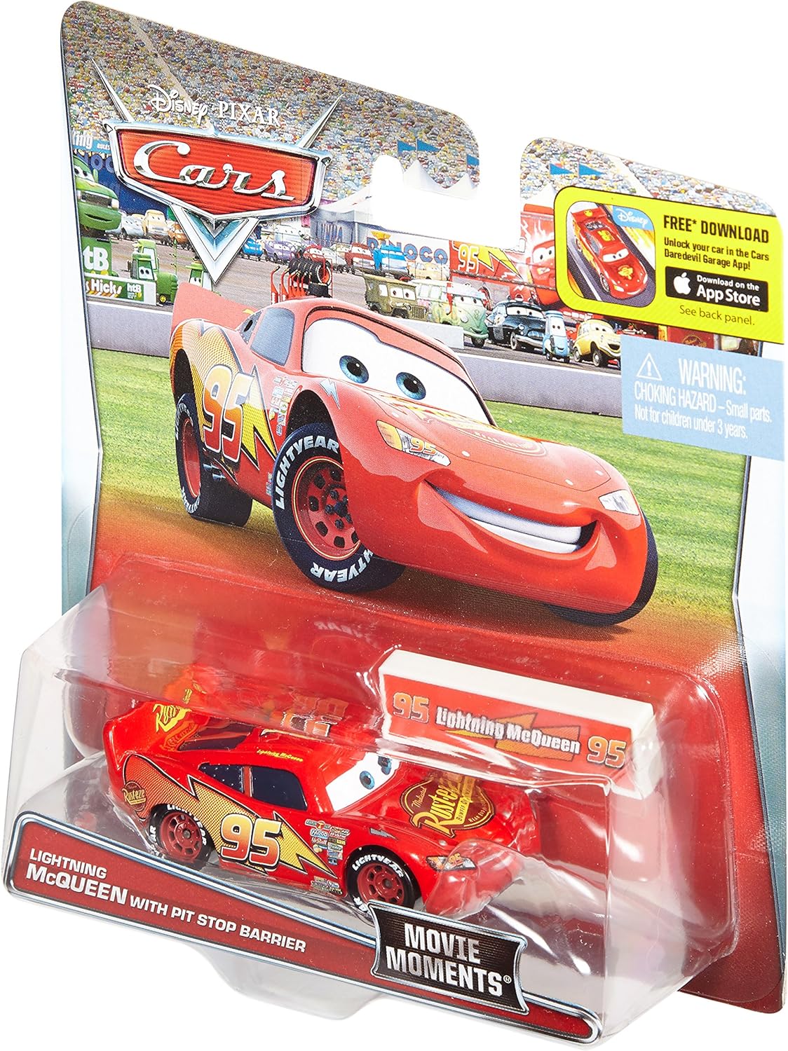 Disney Pixar Cars Movie Moments Rayo McQueen con Pit Stop Barrera ...
