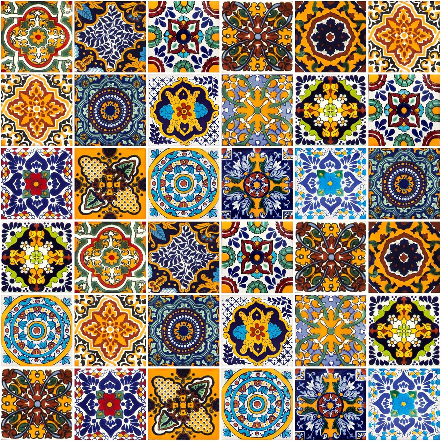 Mexican Ceramic Tiles 4x4 – Colorido by Cerames - 15 Decorative Mexican ...