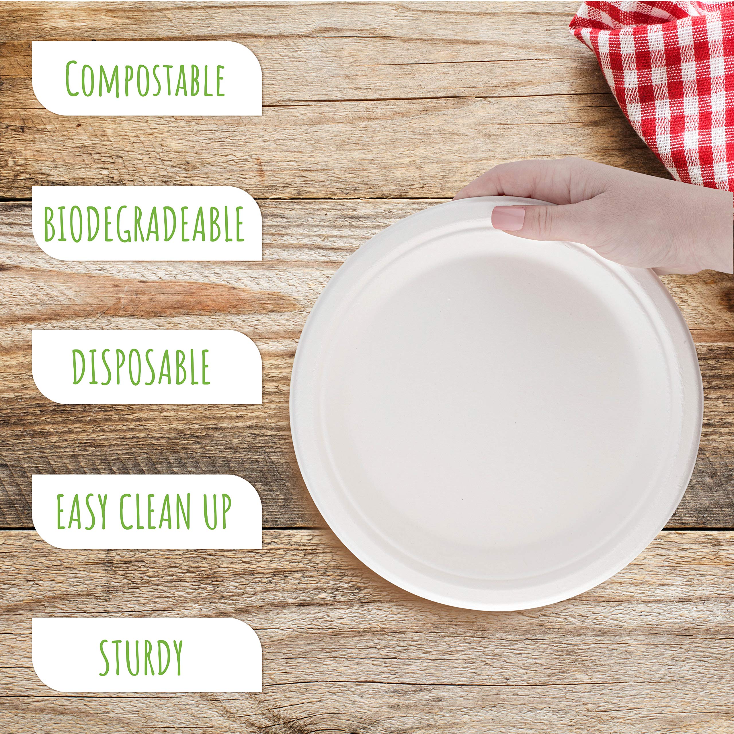 Snapklik.com : Brheez 9 In Disposable Plates Paper Plates Alternative ...