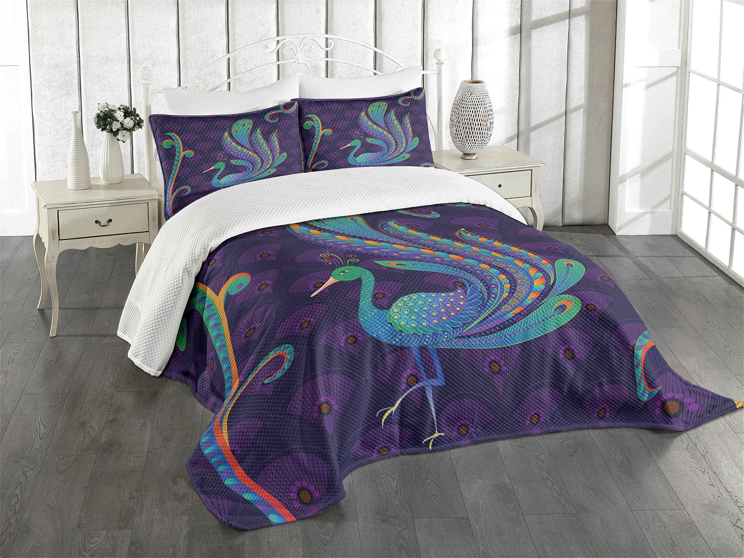 Purple Peacock Bedding
