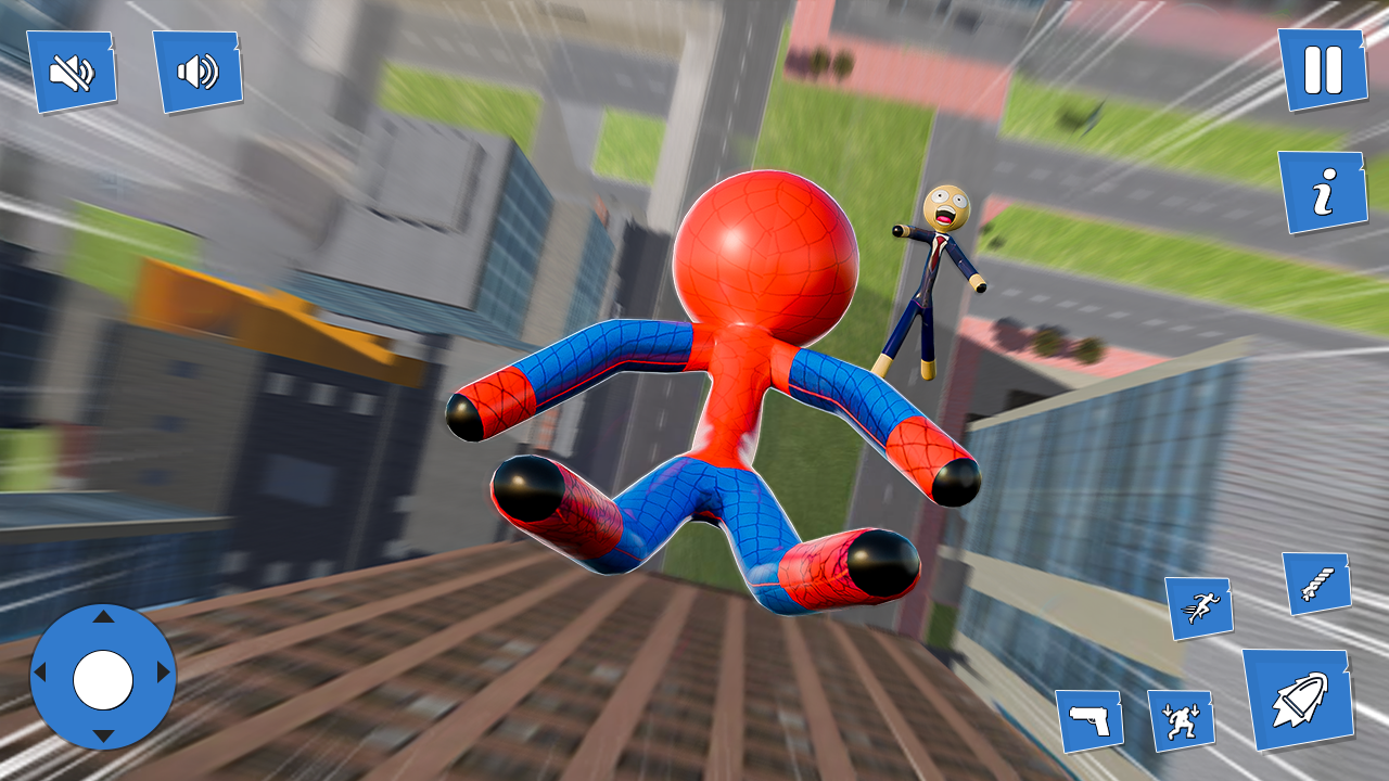 Real Stickman Spider Fighter Rope Hero Flying Action Game 2025 - App on ...