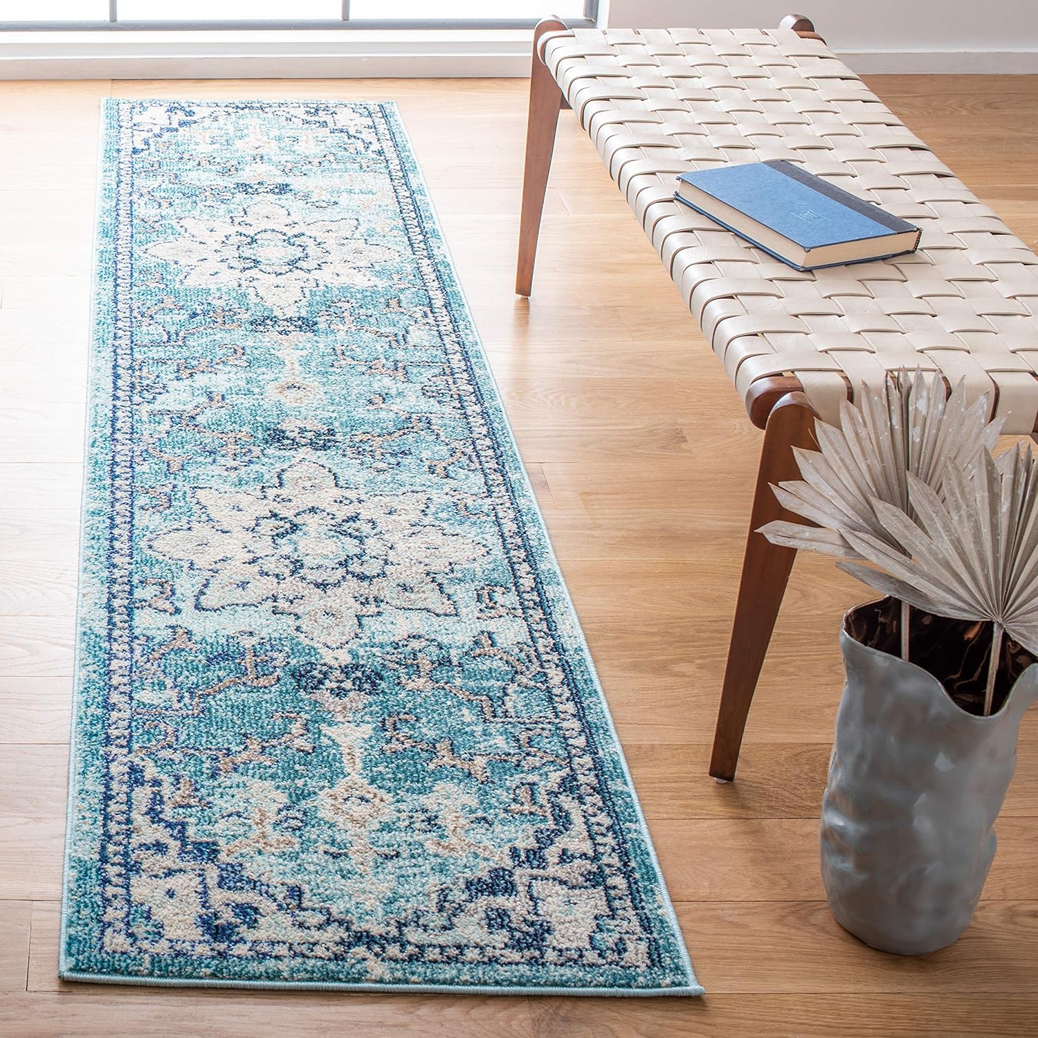 Amazon.com: Safavieh Madison Collection Runner Rug - 2'2" x 6', Teal ...