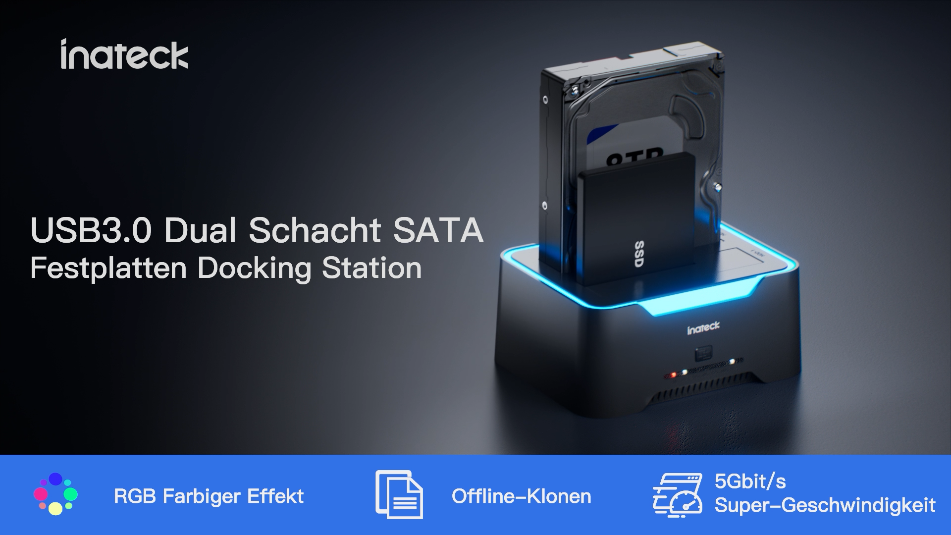 Inateck Fd1006c Single Drive Usb 30 Docking Station