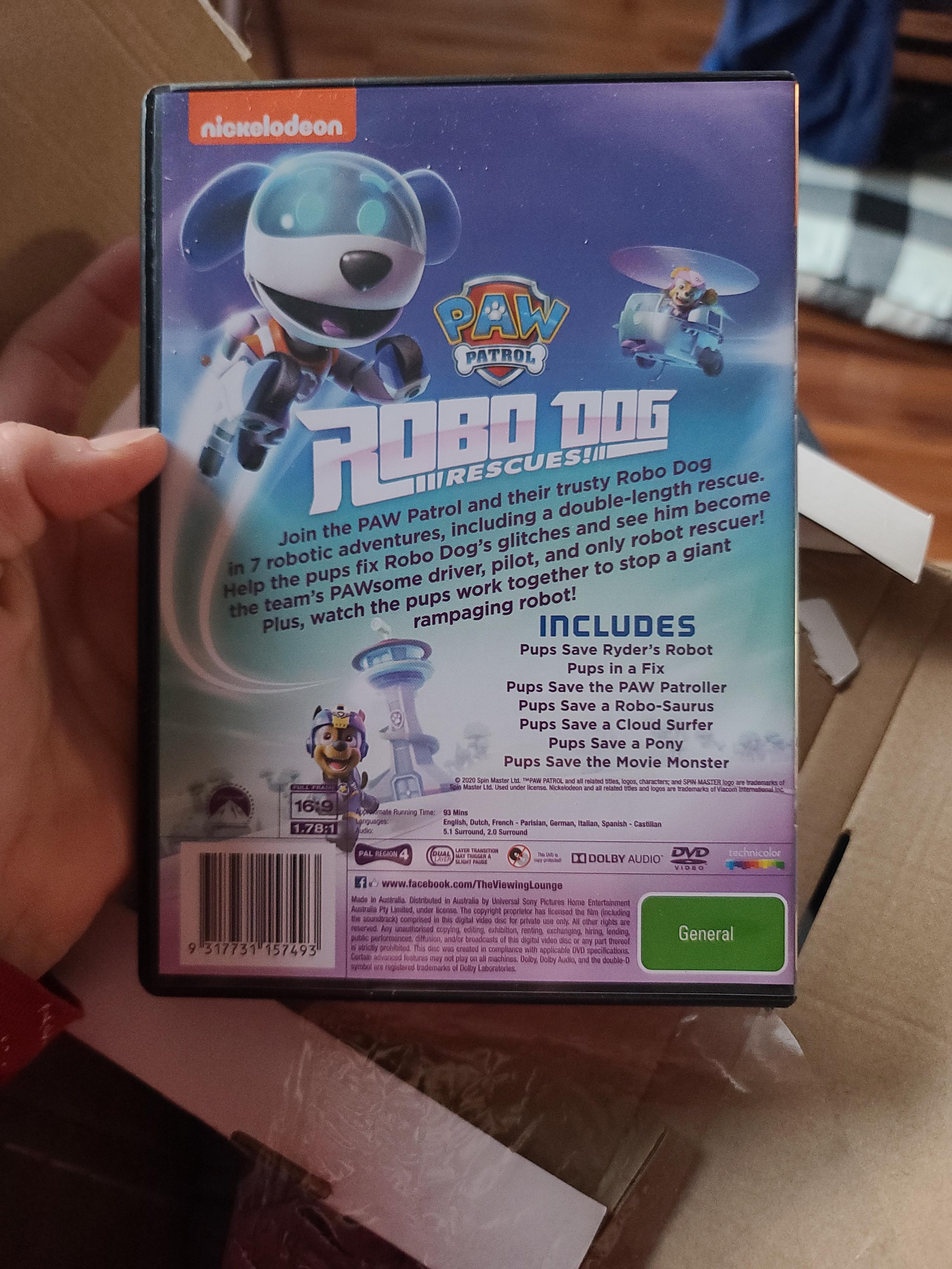 Amazon.com: Paw Patrol: Robo Dog Rescues! DVD | NON-USA Format | Region ...