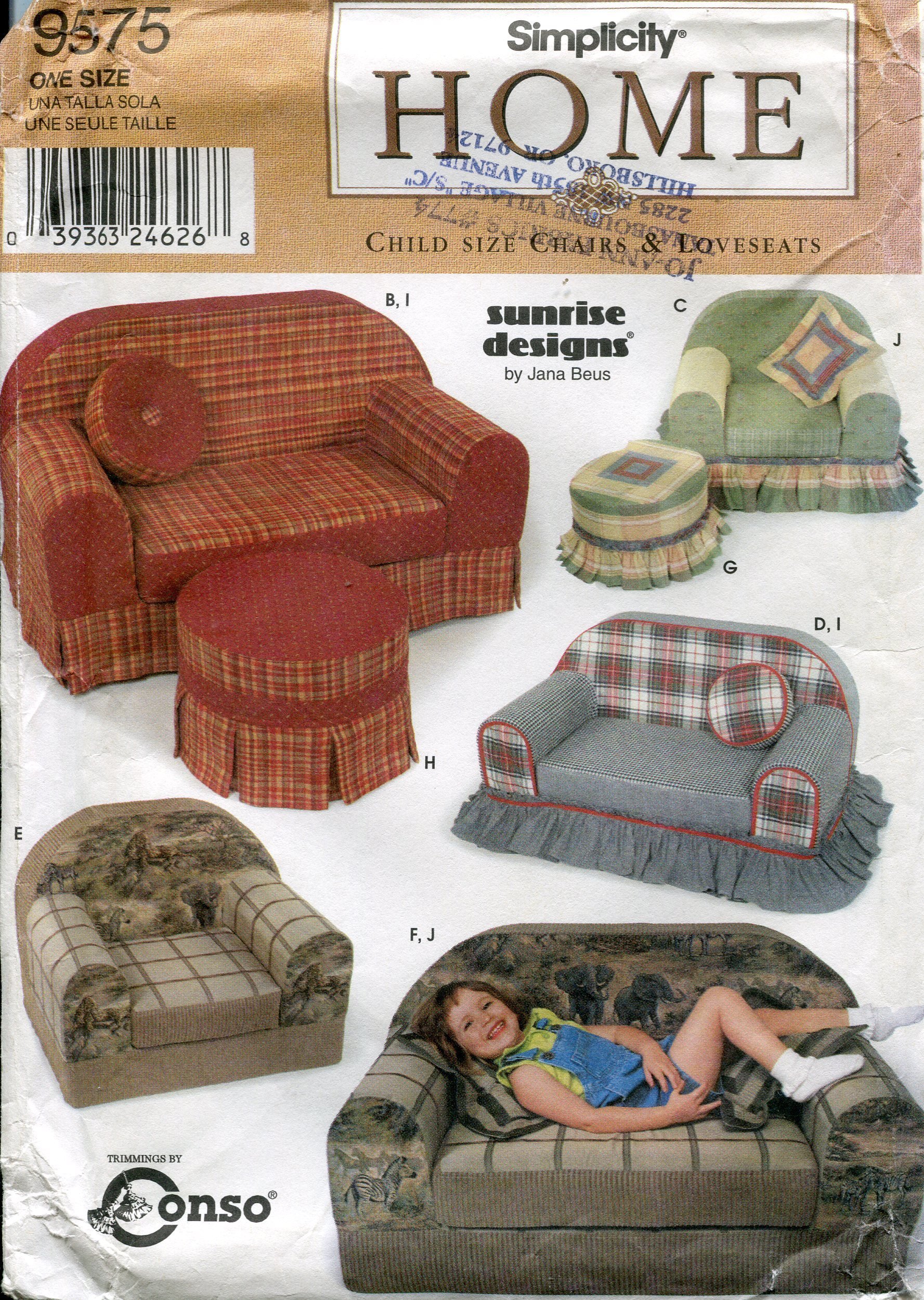 Amazon.com: Simplicity Home Pattern 9575 Sunrise Designs Child Size ...