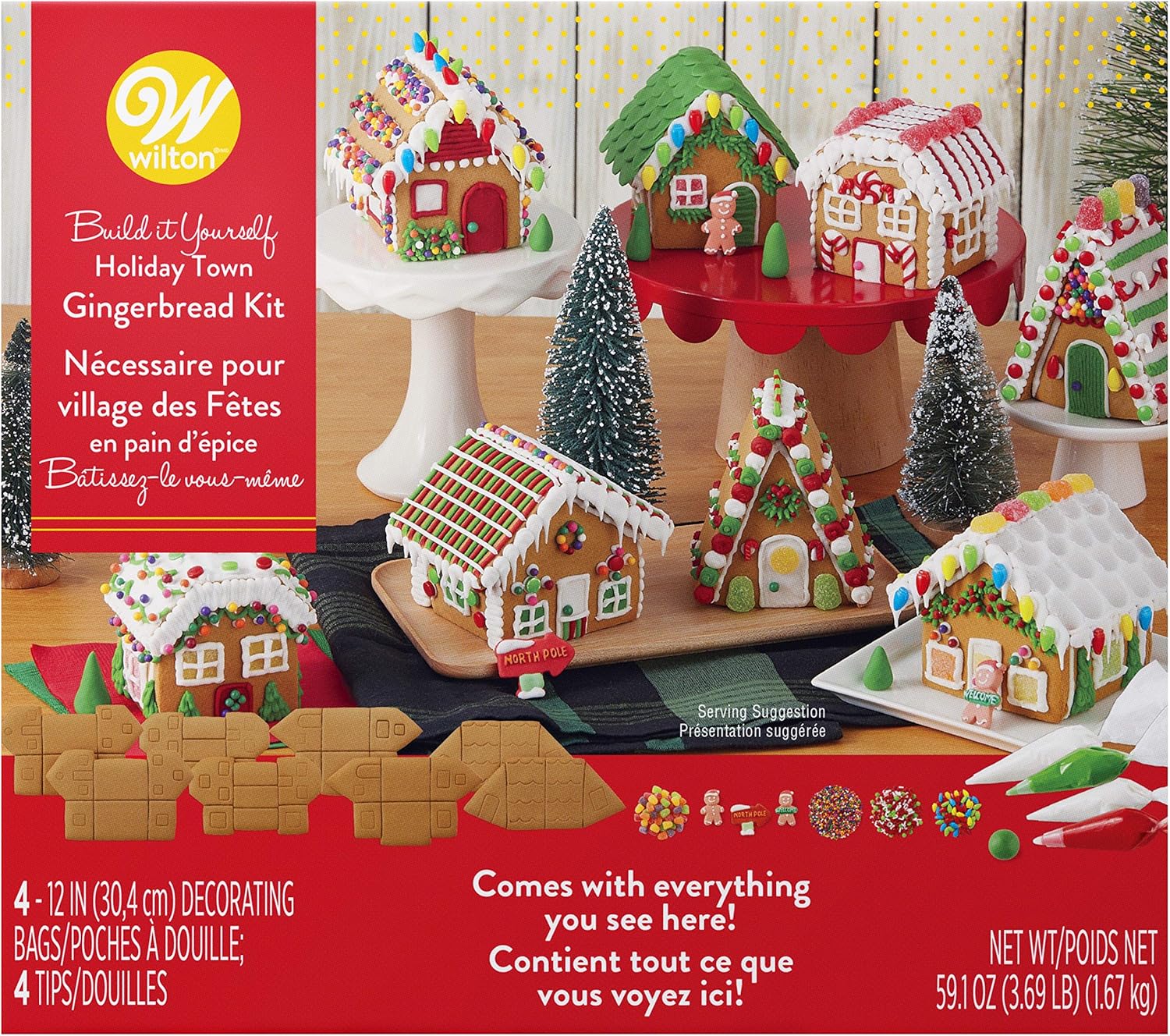 Amazon.com: Wilton Build it Yourself Holiday Town Gingerbread ...
