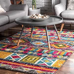 Amazon.com: nuLOOM Retro Collage Tribal Area Rug, 8' x 10', Multi ...