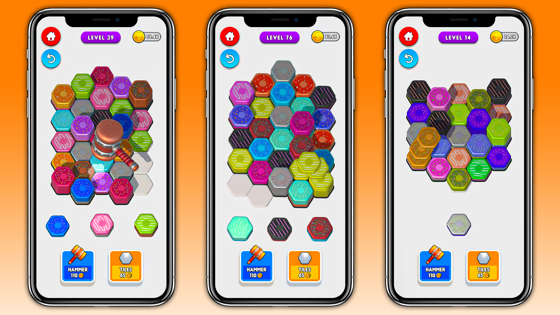 Hexa Donut Color Sort Master Merge Puzzle 3D: Donut Hexa Sorting Stack Master Color Match Puzzle ...