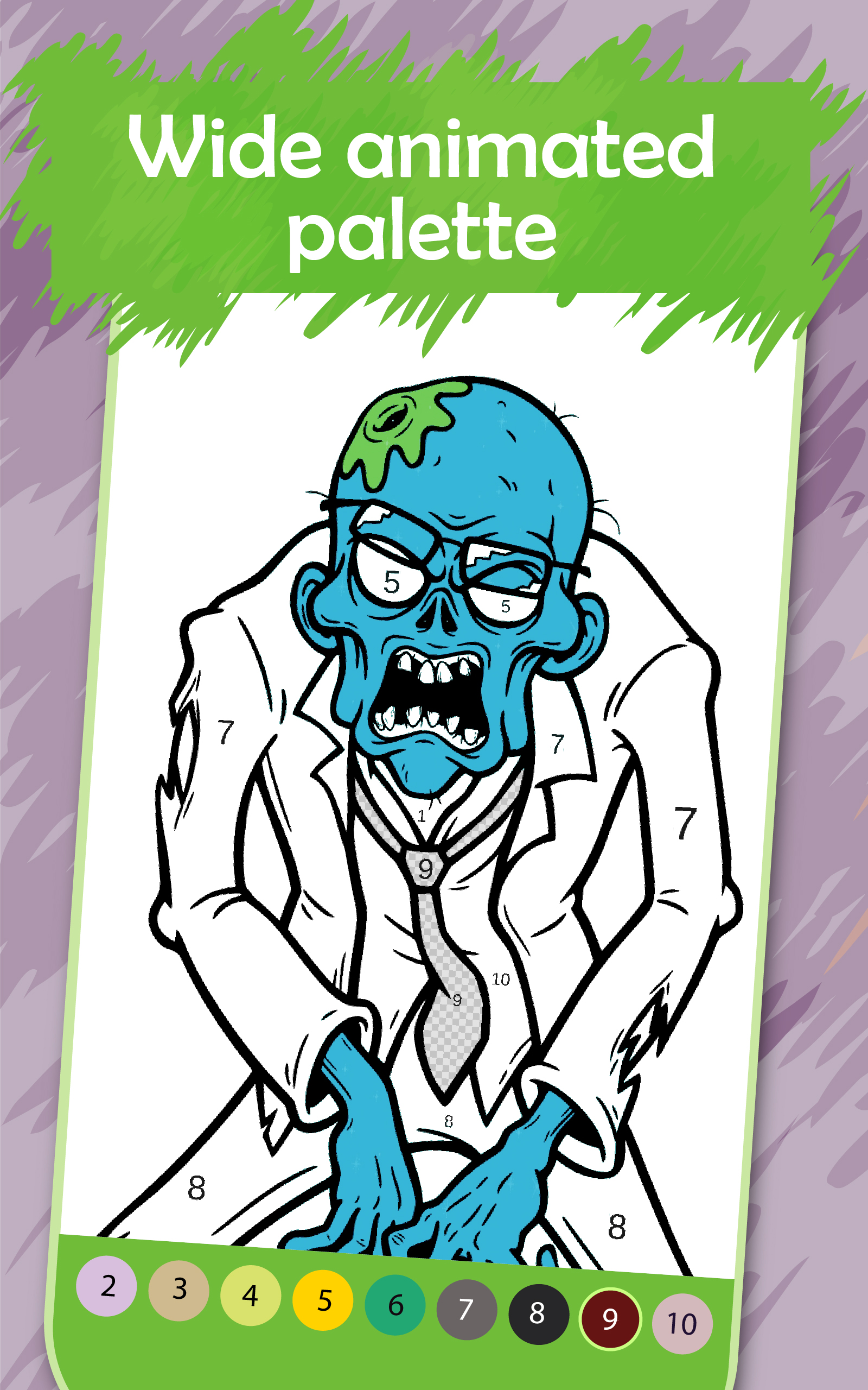 Horror Zombie Animated Coloring Book By Numbers - App on Amazon Appstore