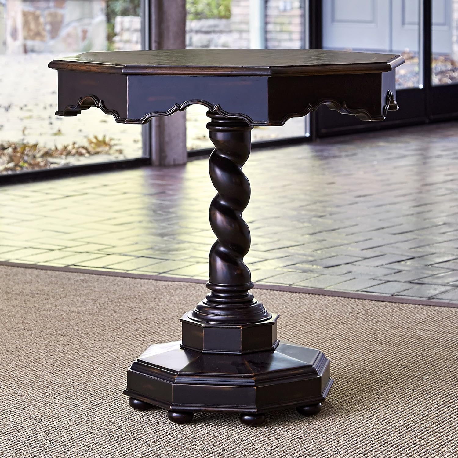 Amazon.com: Ambella Home Collections Nottingham Octagonal Accent Table ...