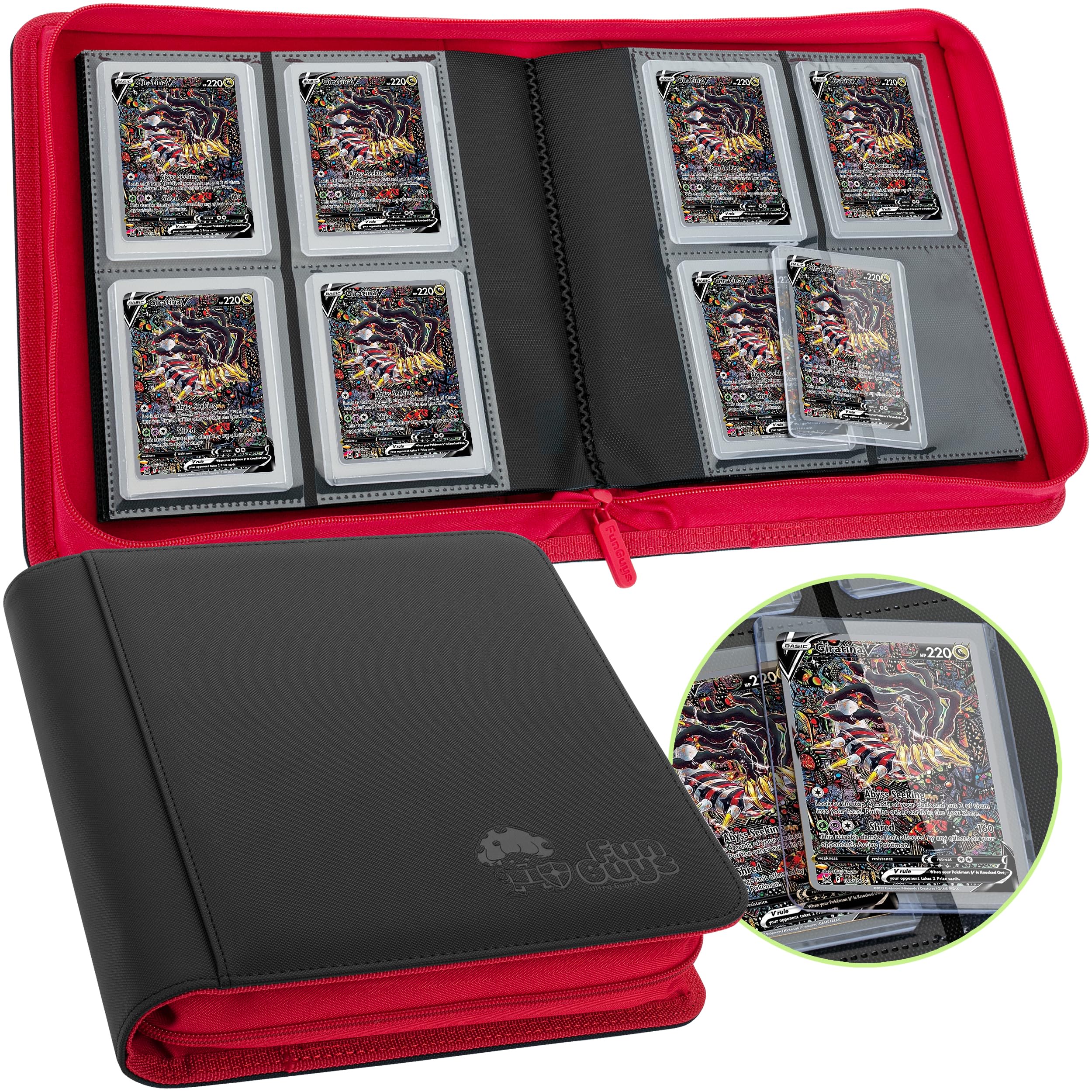 FunGuys Toploader Binder, Trading Card Binder Storage,128 4 Pocket Top ...